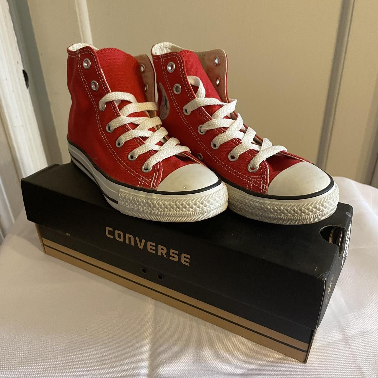 CONVERSE Chuck Taylor Red Excellent Condition never... - Depop