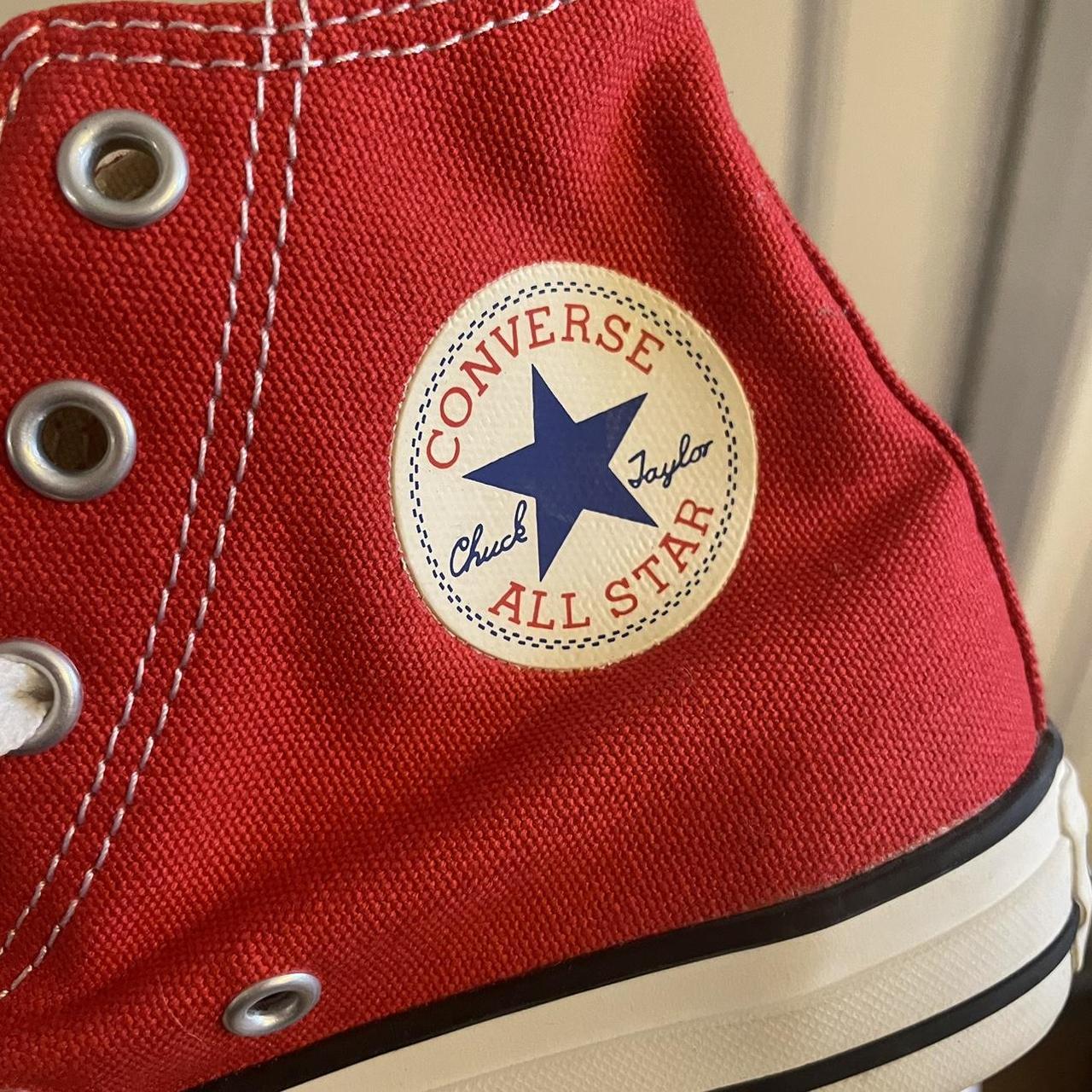 CONVERSE Chuck Taylor Red Excellent Condition never... - Depop