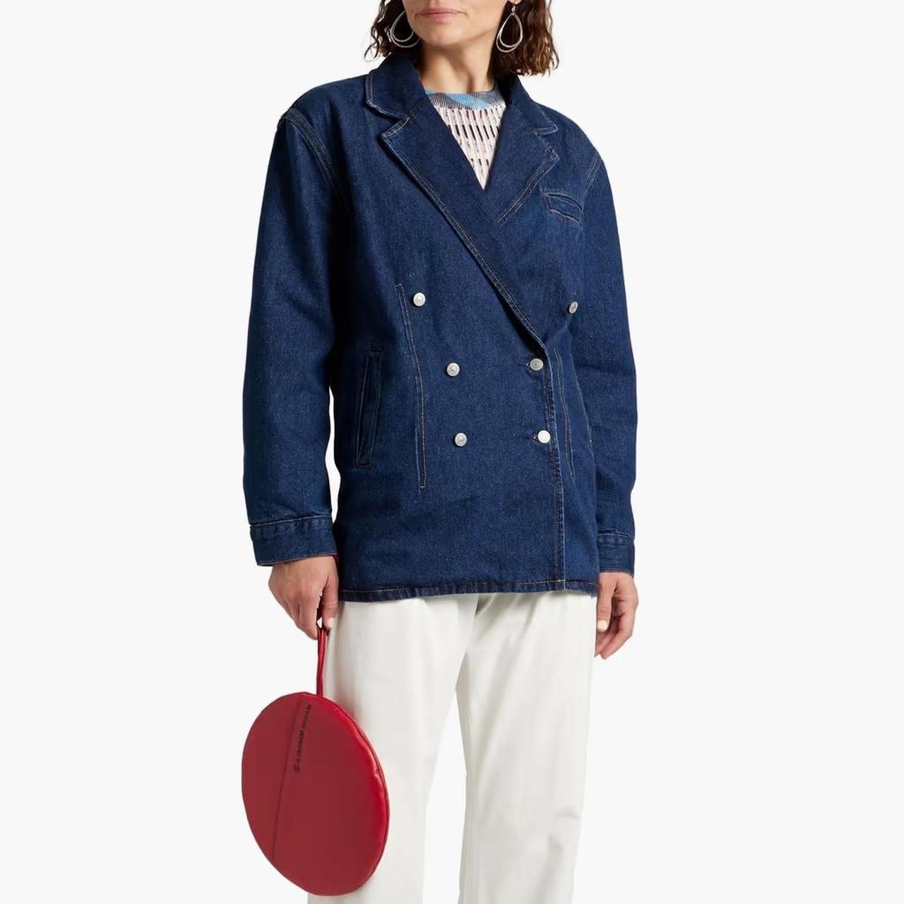 Ganni Women's Blue Jacket | Depop