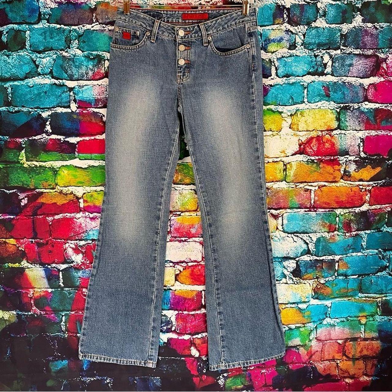 Y2K 90's Bongo Button-fly Bootcut Flare Denim Jeans... - Depop
