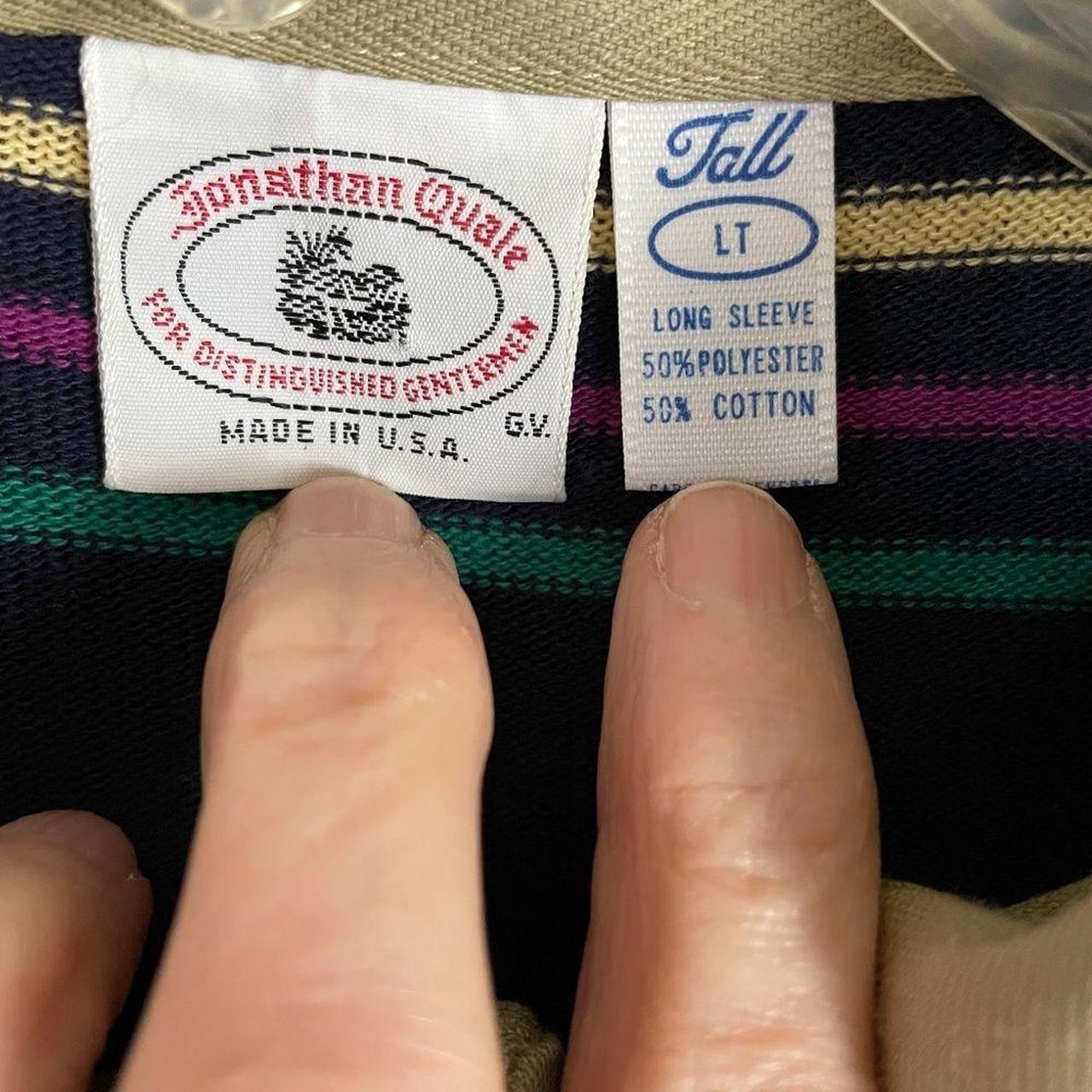 Vintage Jonathan Quale Striped Polo Shirt Long... - Depop