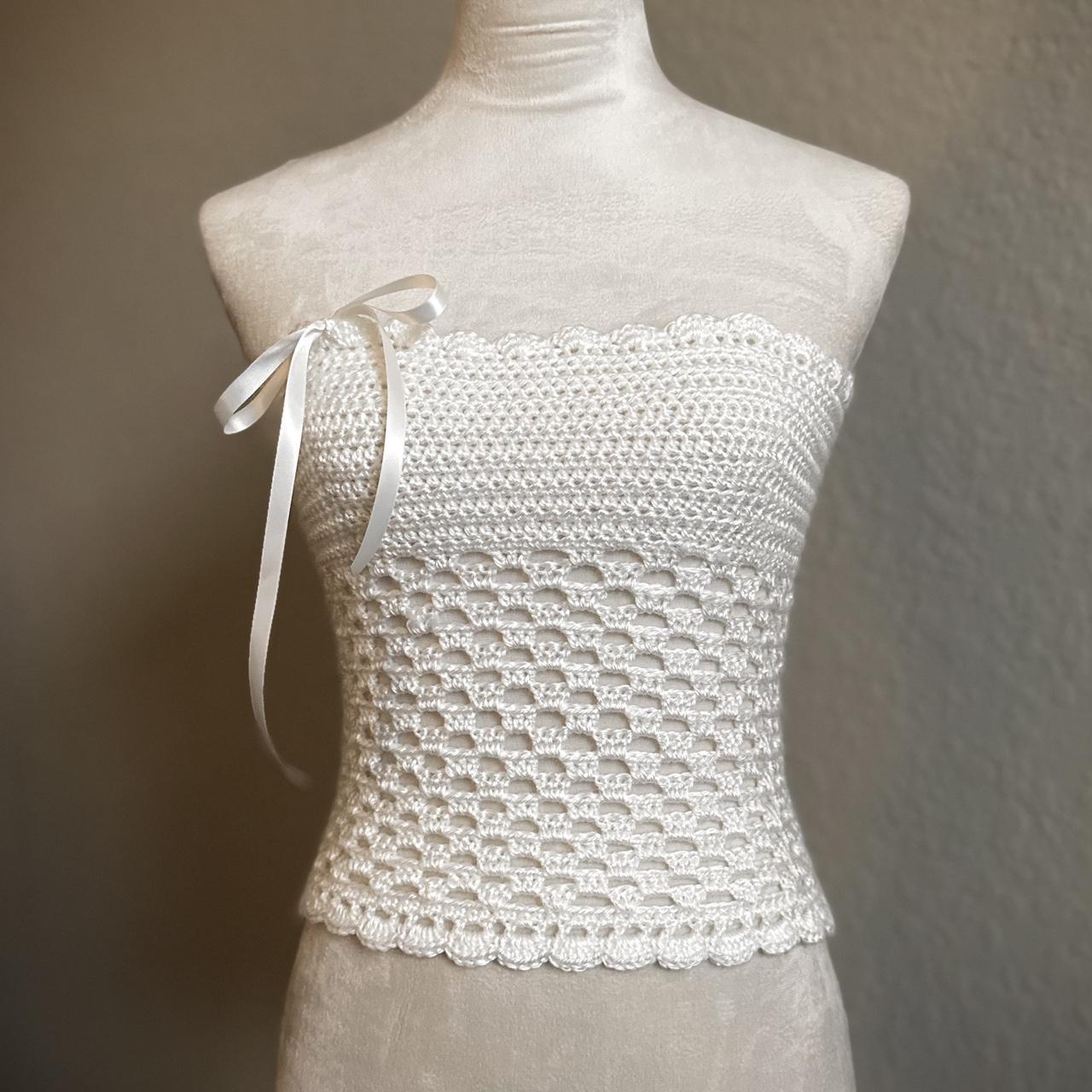Crochet corset !!! 🦢🧁🕊️ This hand crocheted corset... - Depop