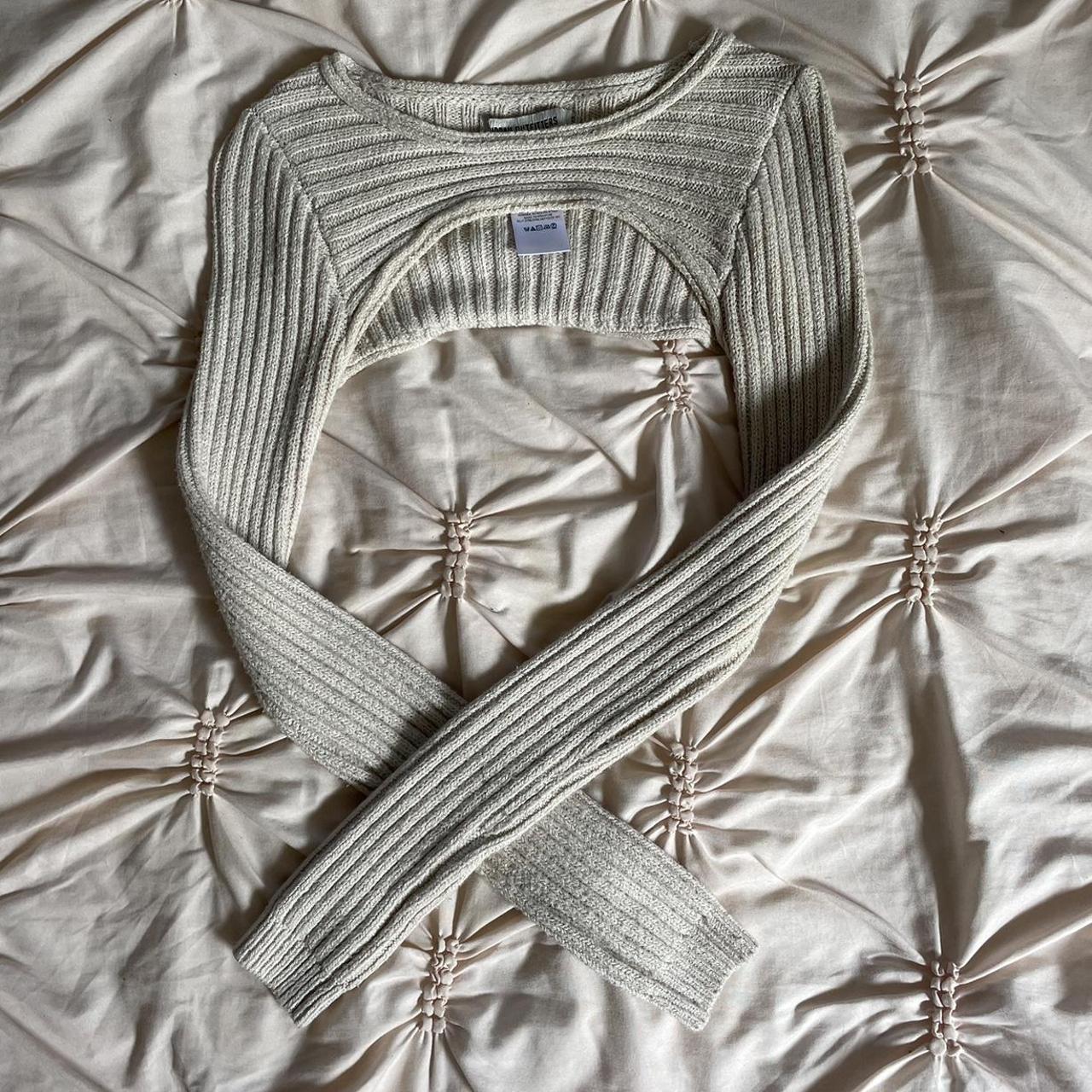 cream knit bolero from urban outfitters size S - Depop