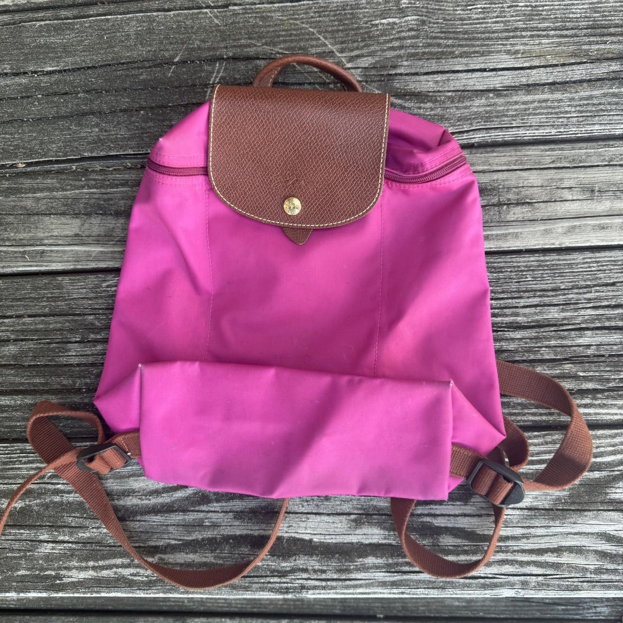 Miniature hot pink longchamp backpack! There is... - Depop
