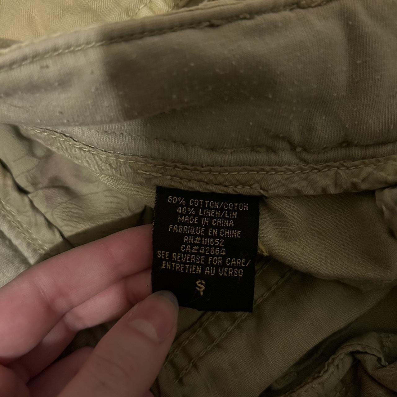 this is a cute beige kaki cargo mini skirt! with a... - Depop