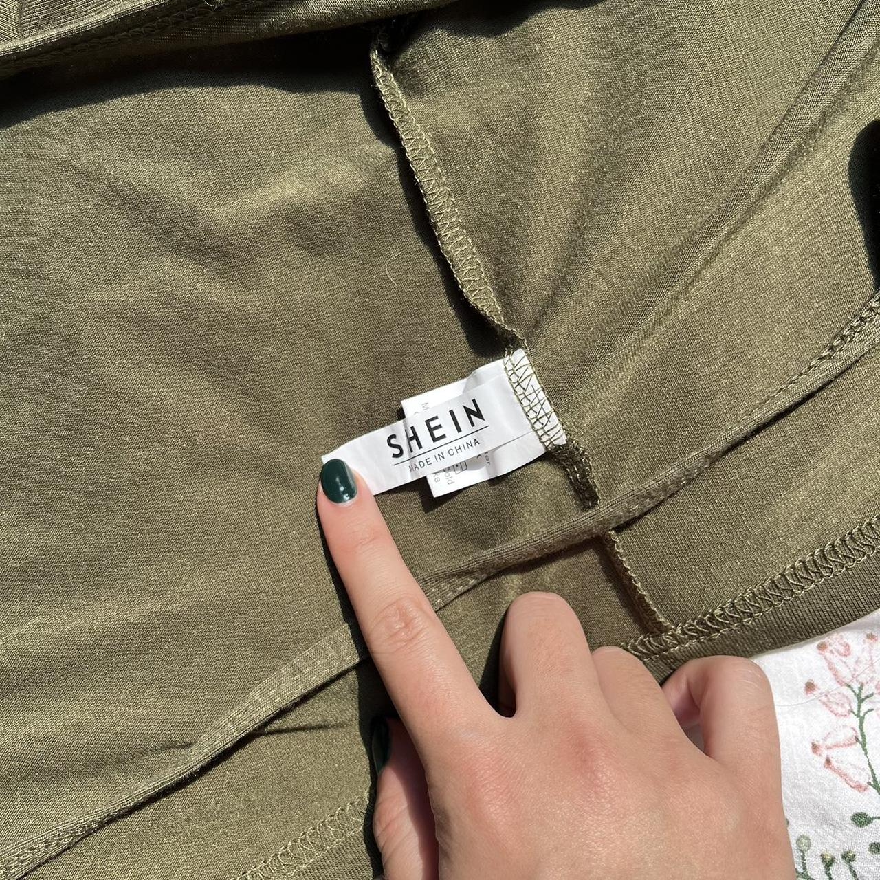 shein earth tones wrap top green shein wrap top! v... - Depop