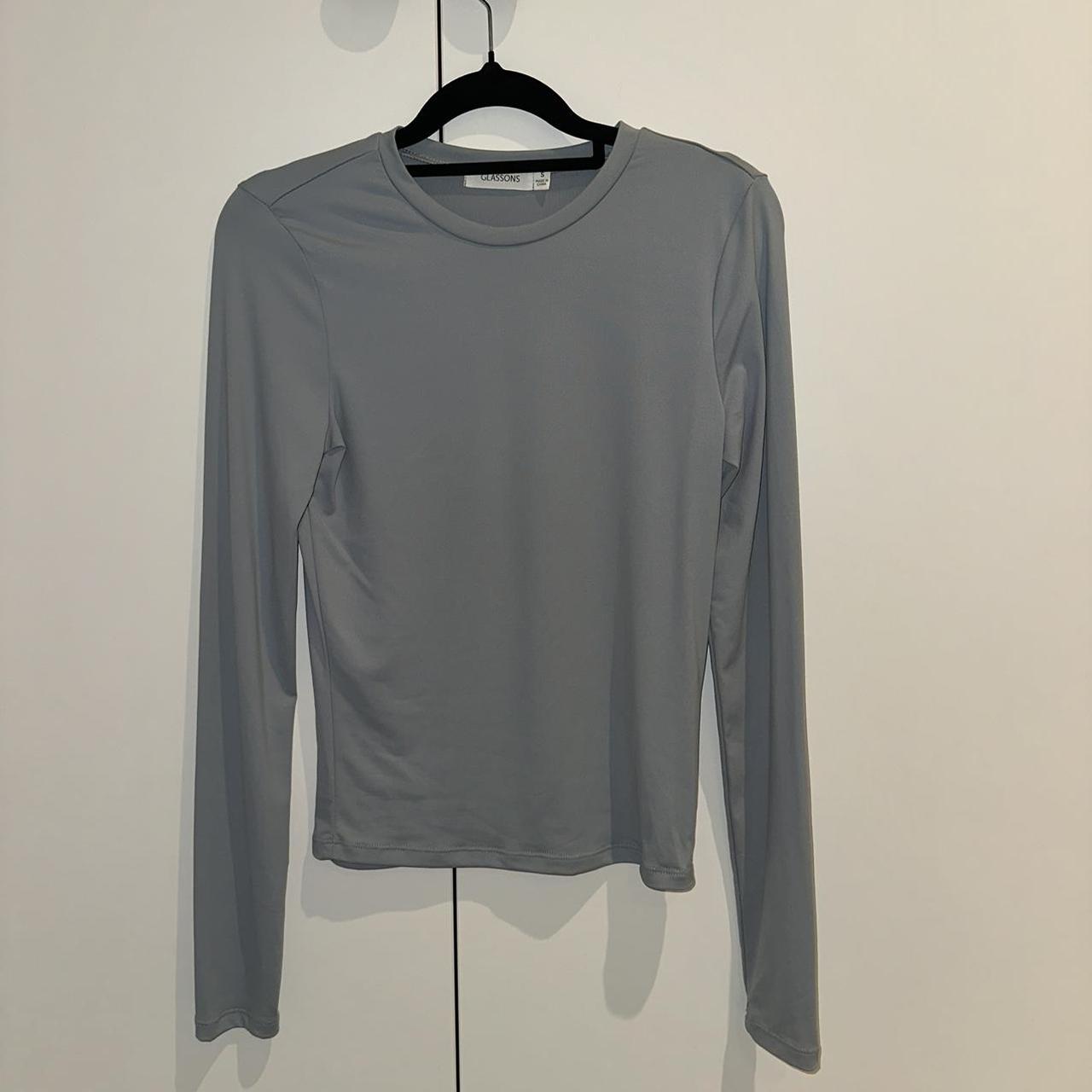 Glassons Supersoft Long Sleeve Top Blue - Size S... - Depop