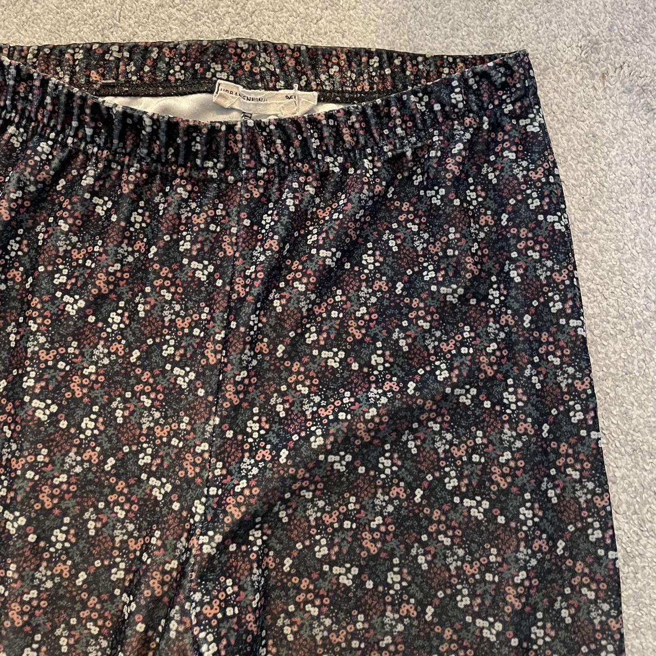 Velvet floral Urban Renewal flares Super stretchy... - Depop