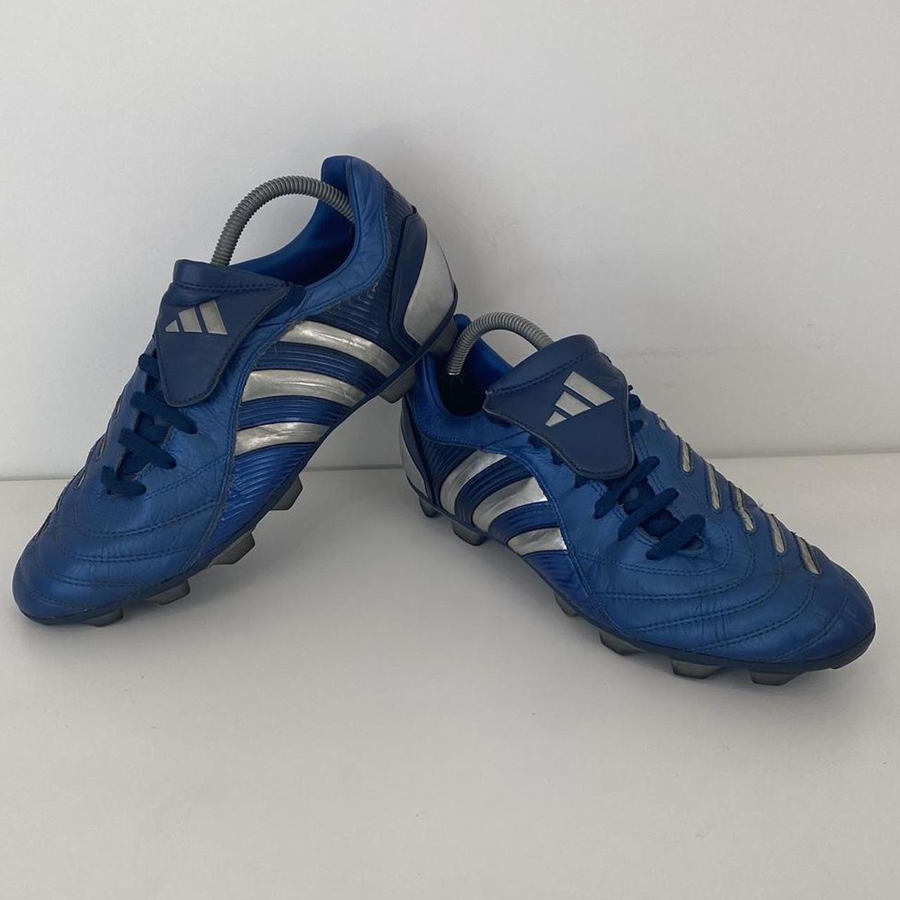 Adidas Men's Blue and Silver Footwear | Depop