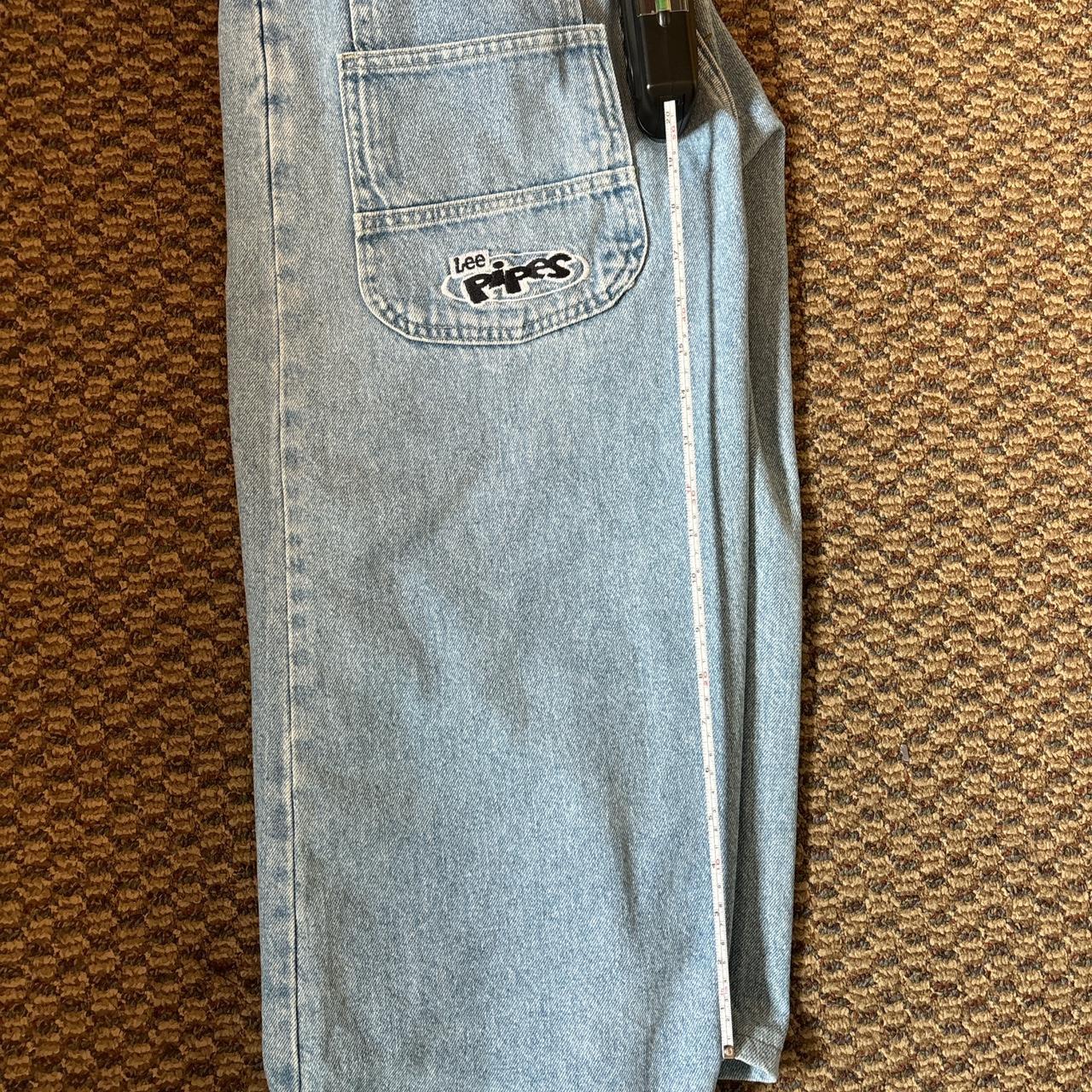 Vintage Y2K Lee Pipes Jeans baggy wide leg... - Depop