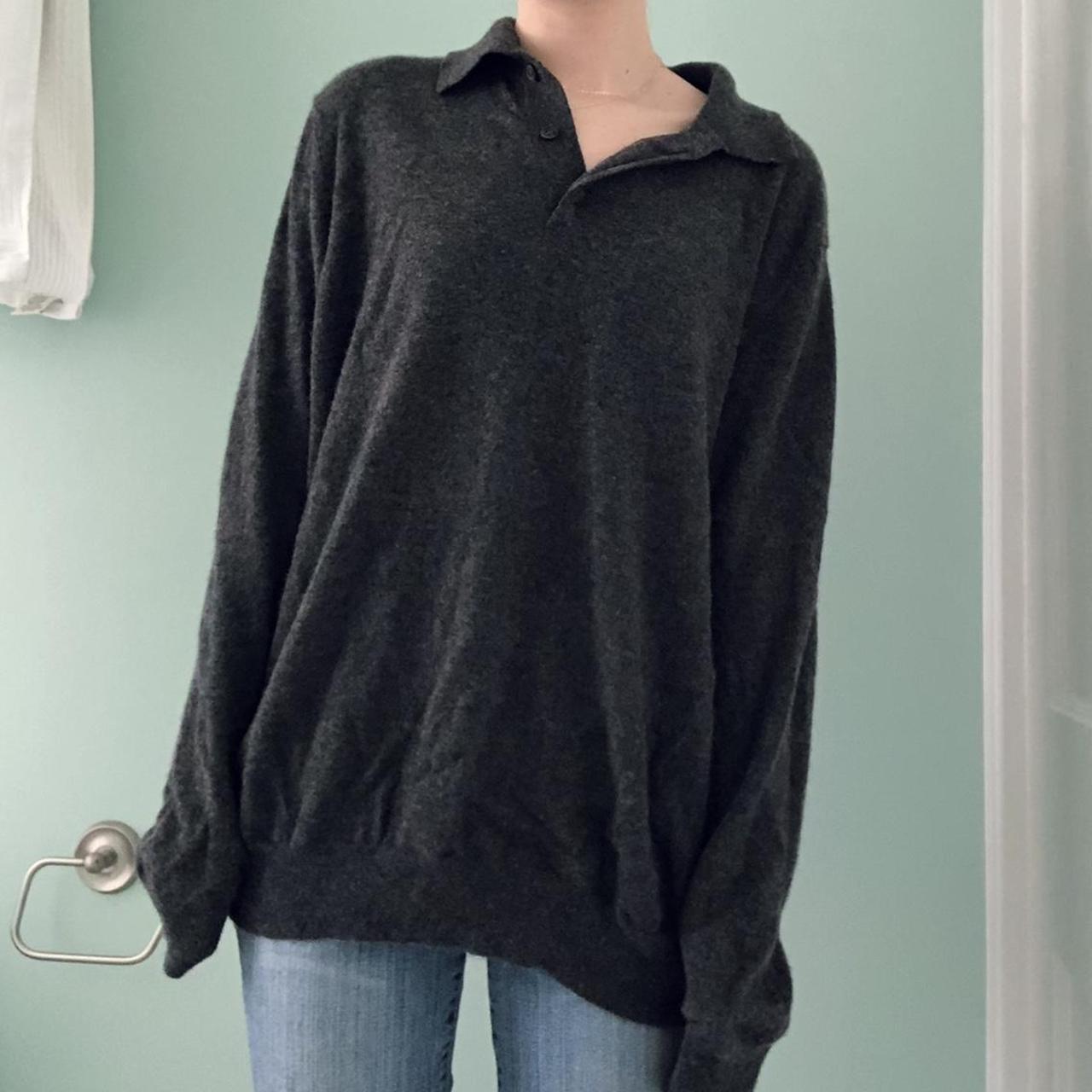 Dark grey oversized sweater 💂🏻‍♀️ dark grey, SO SOFT... - Depop