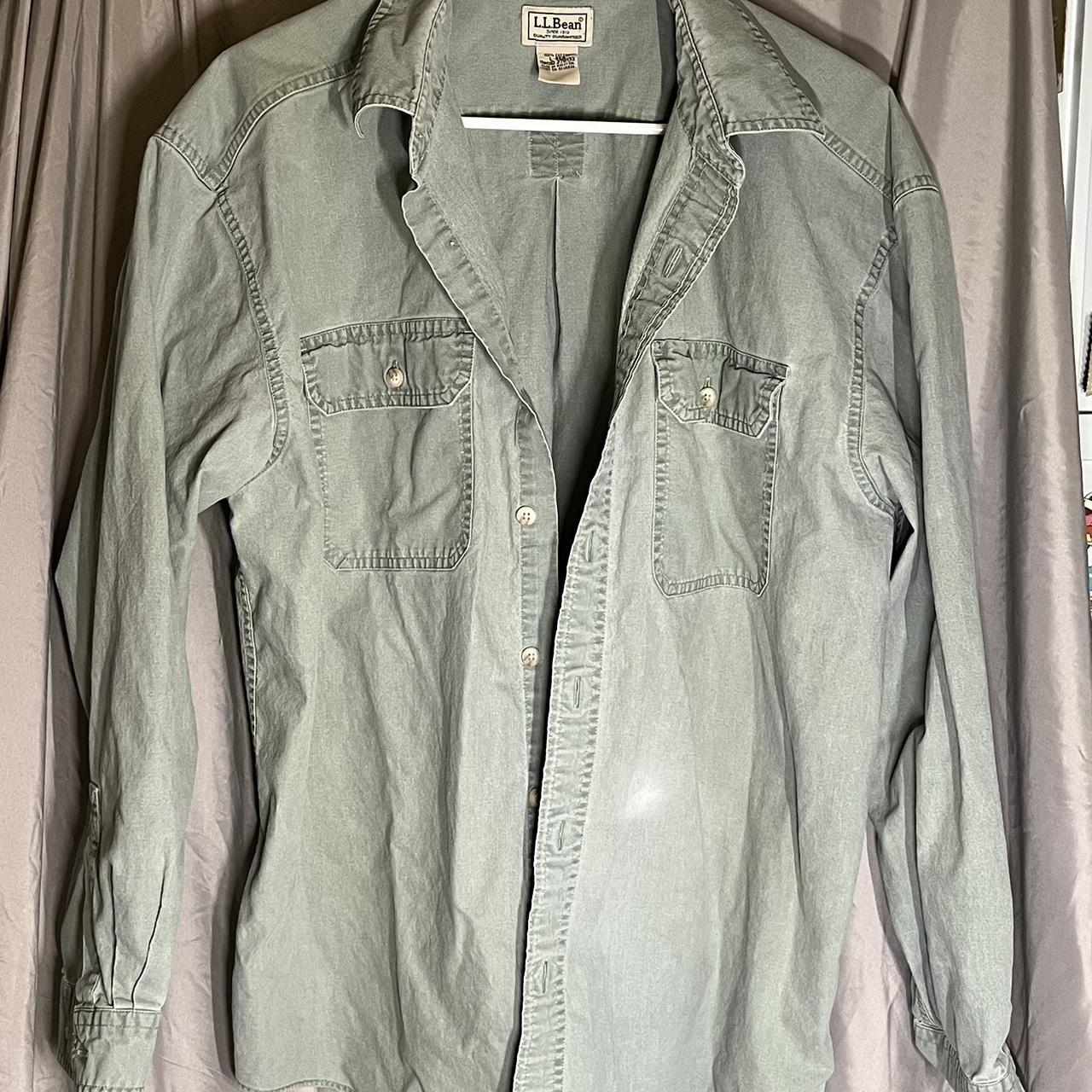 Light green button up shirt - good condition one... - Depop