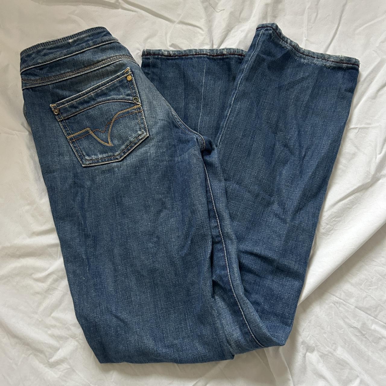 Low rise distressed diesel jeans. Very flattering... - Depop