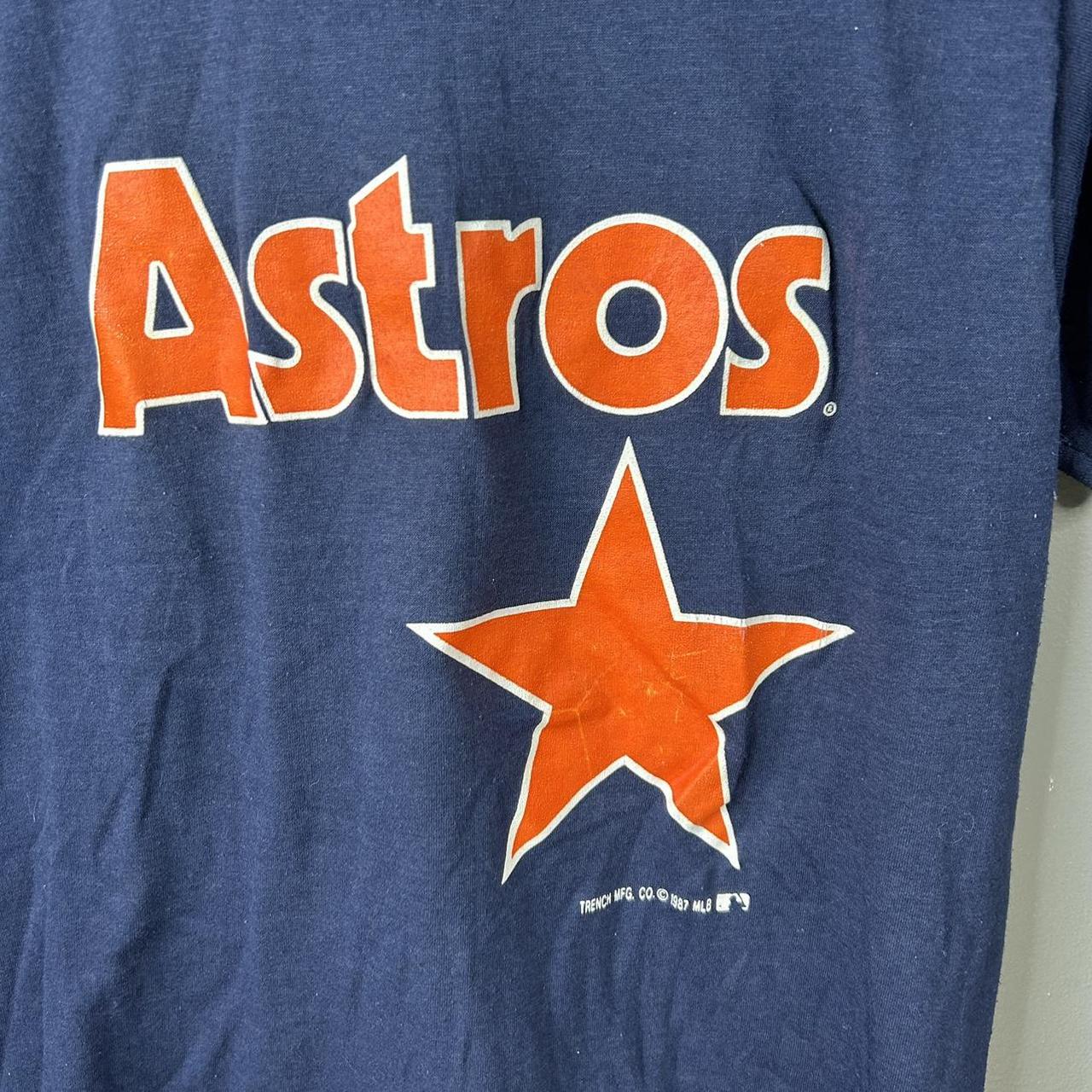 Vintage 80s 1987 MLB Houston Astros Single Stitch... - Depop