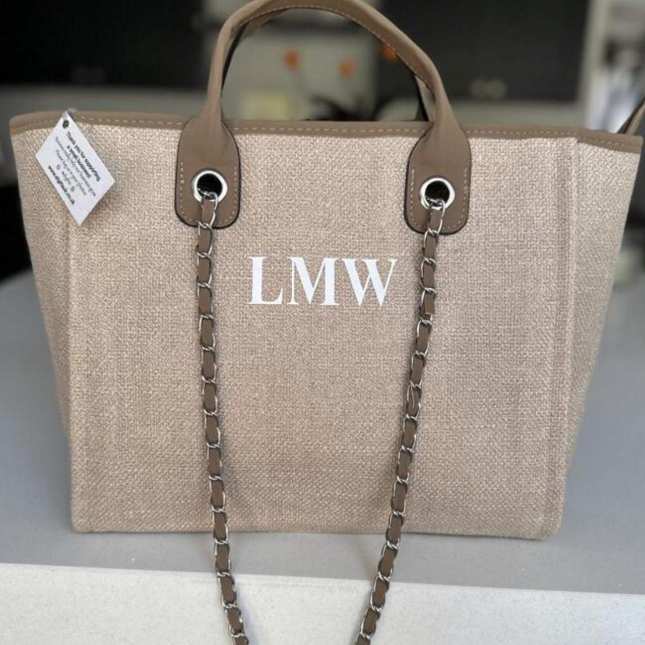 Personalised initial tote bag personalised made to... - Depop