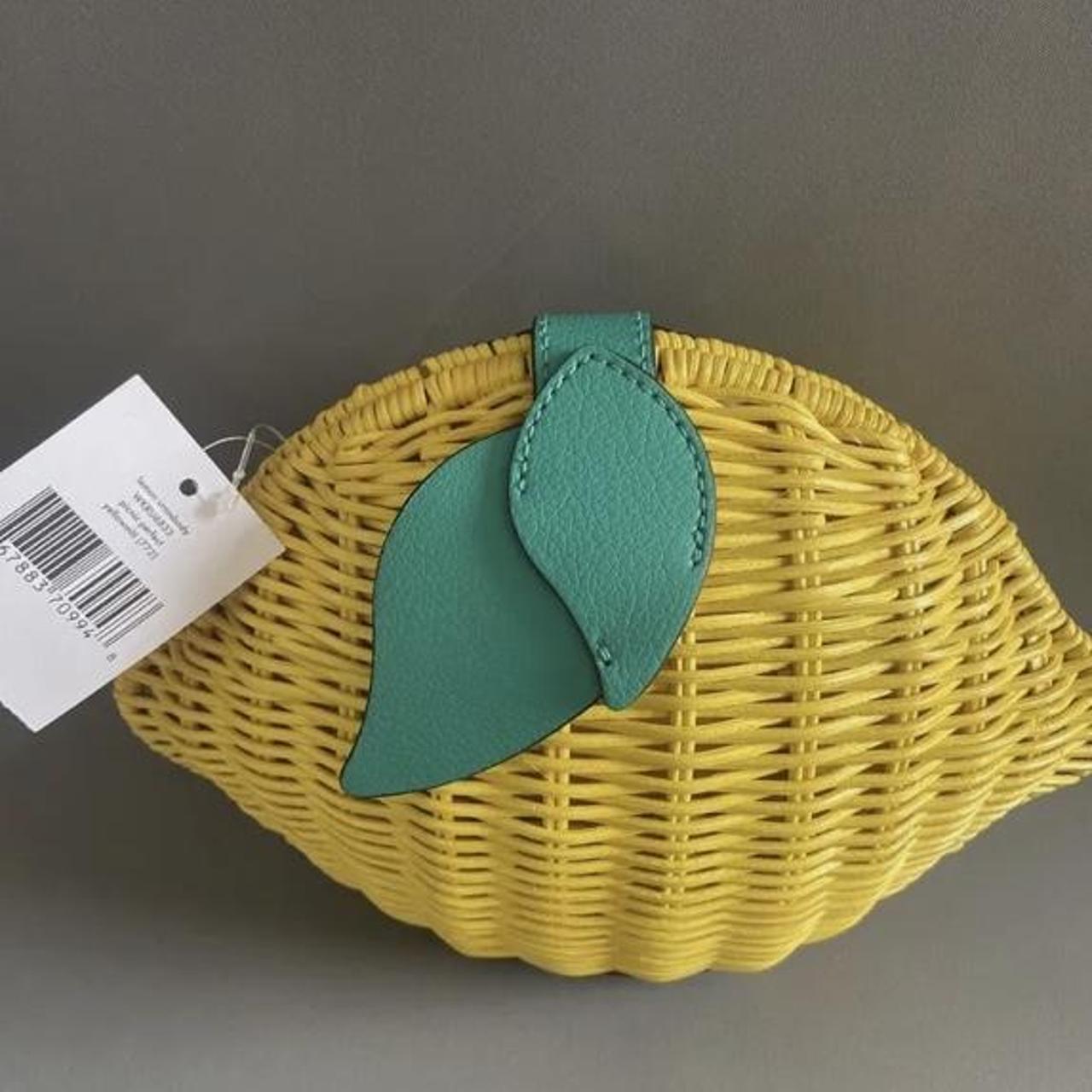 Kate Spade New York Lemon Crossbody Wicker Bag -... - Depop