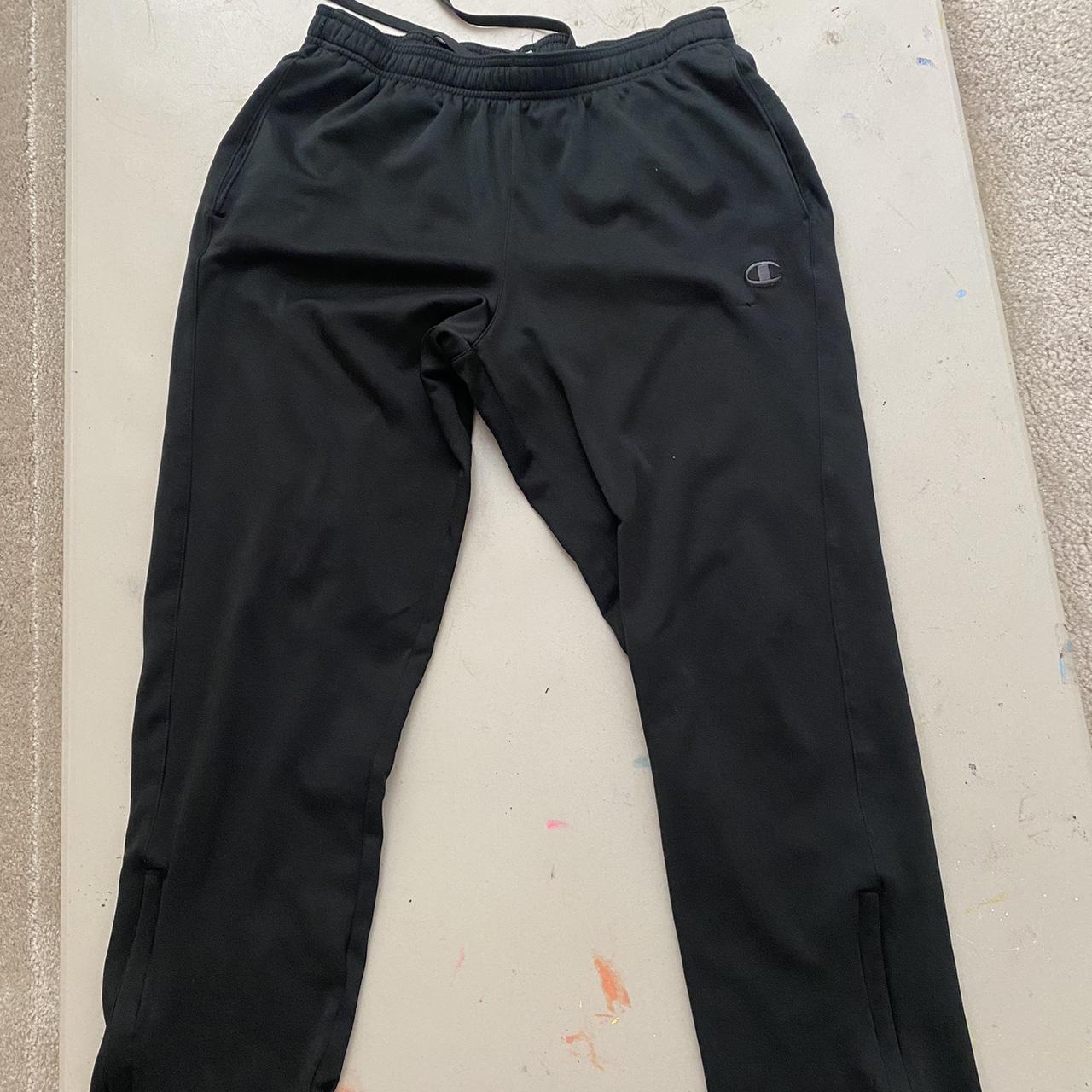 Champion sweatpants Medium Zipper at the bottom - Depop