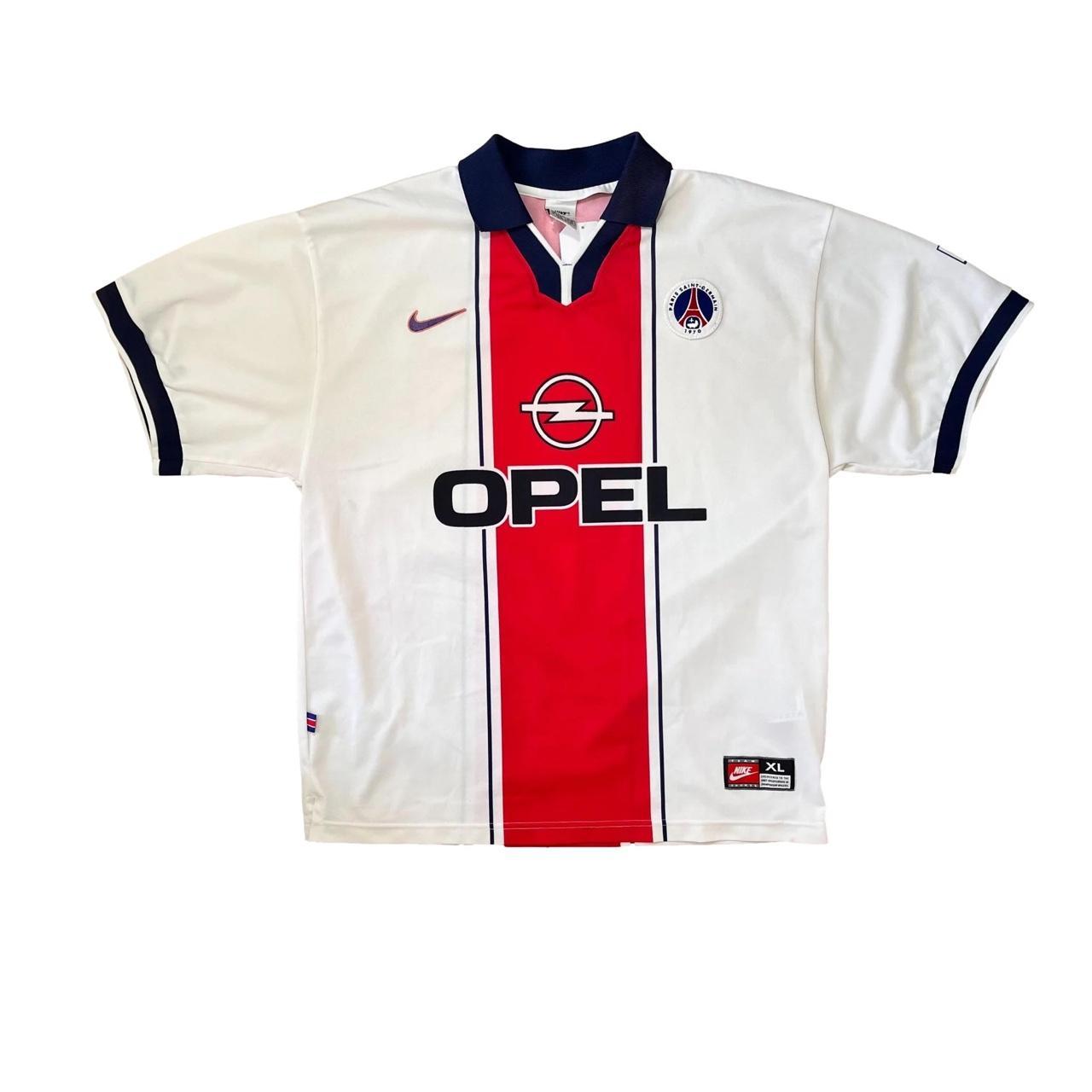 PSG AWAY FOOTBALL SHIRT 1997 - 1998 (XL) SIMONE 9 -... | Depop