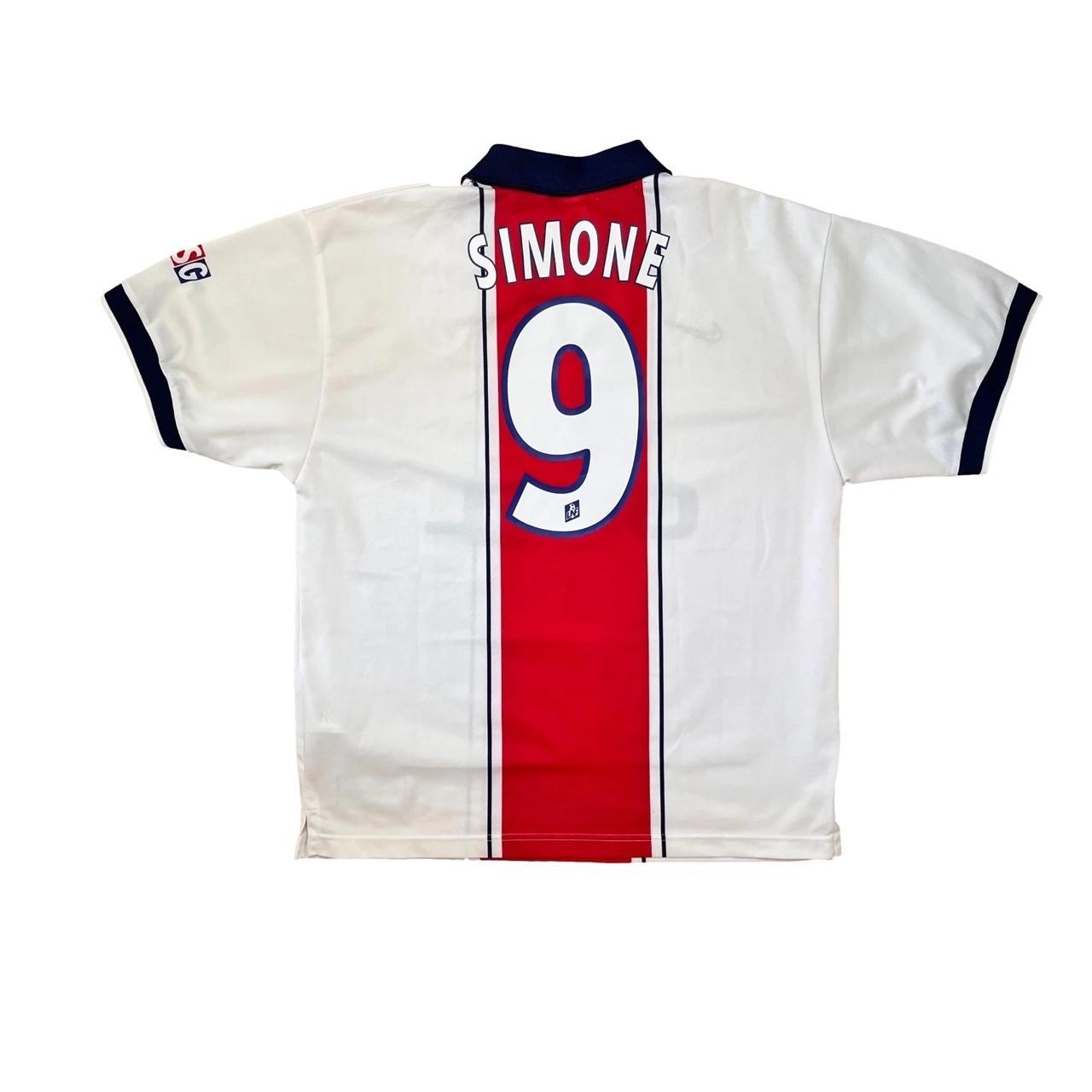 PSG AWAY FOOTBALL SHIRT 1997 - 1998 (XL) SIMONE 9 -... | Depop