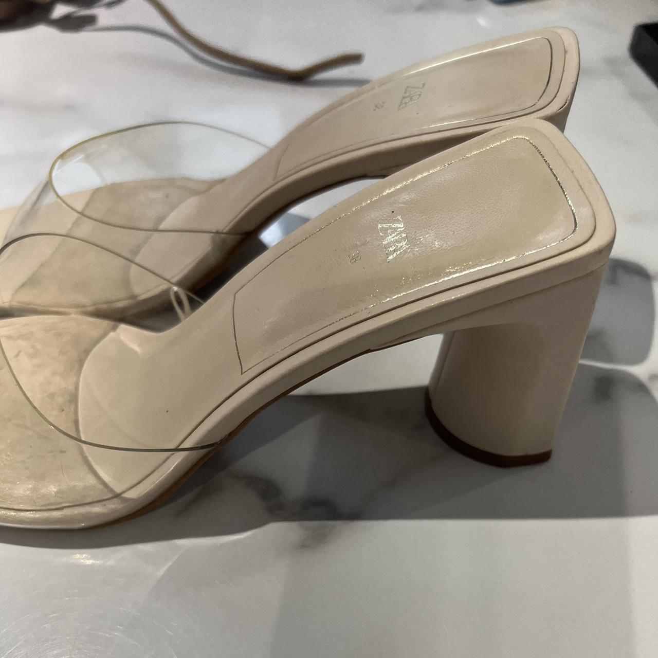 Zara mule heels Size 5 - Depop