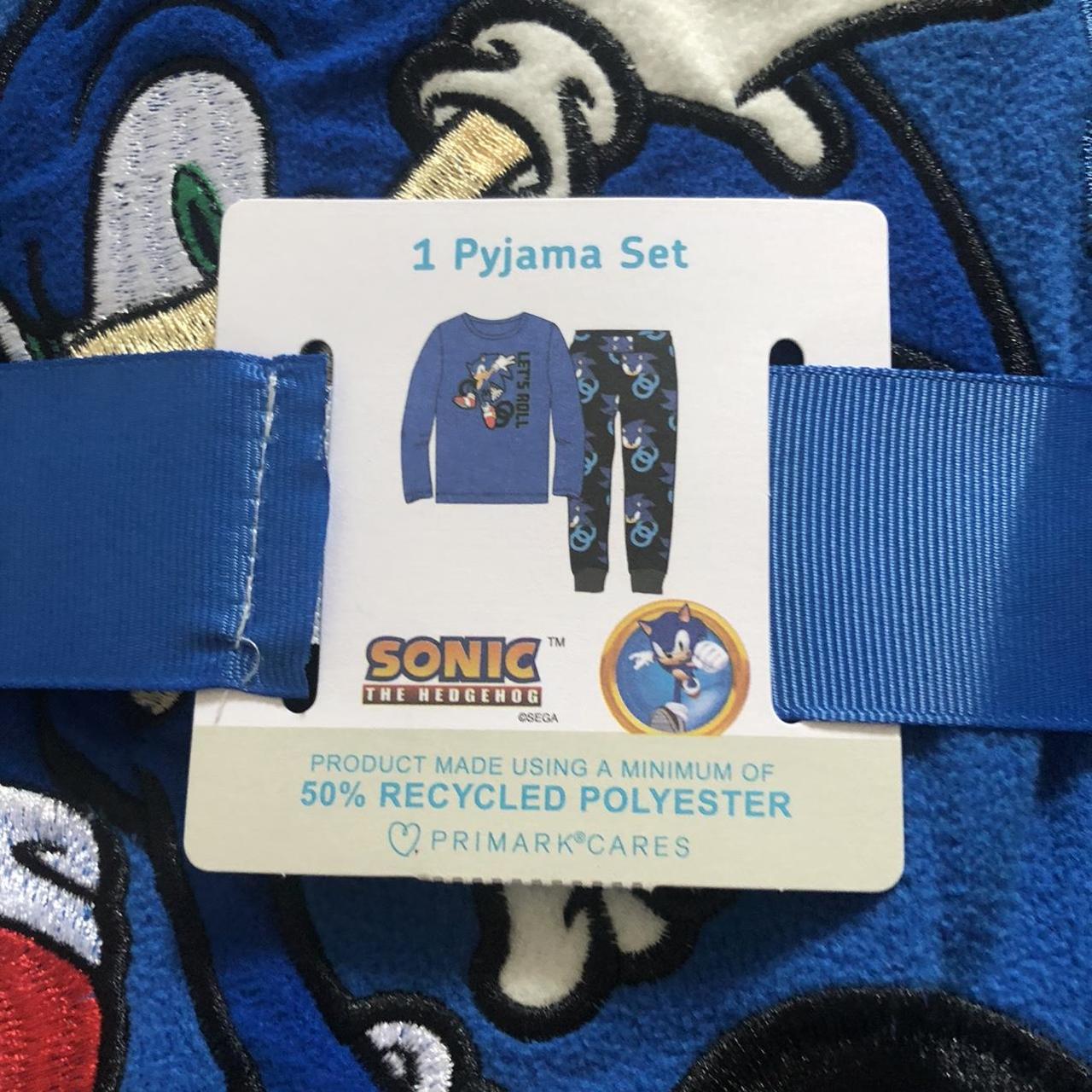 Sonic the hedgehog fleece blue, black pyjamas Age... - Depop