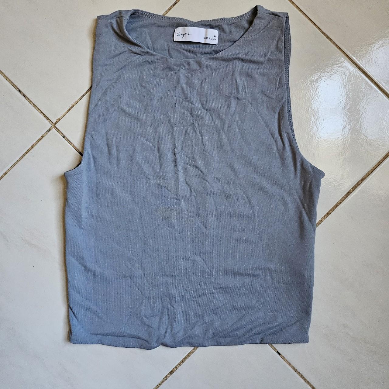 Supre Luxe Cropped Tank in Moonlight Grey, size... - Depop