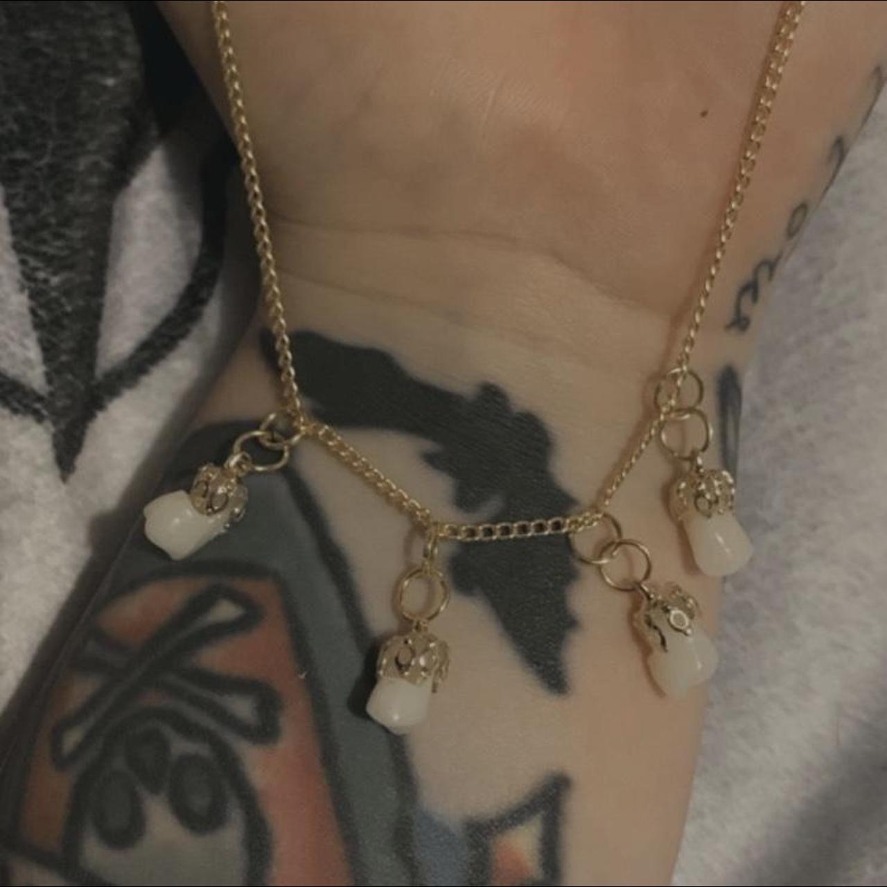 Women's White and Gold Jewellery | Depop