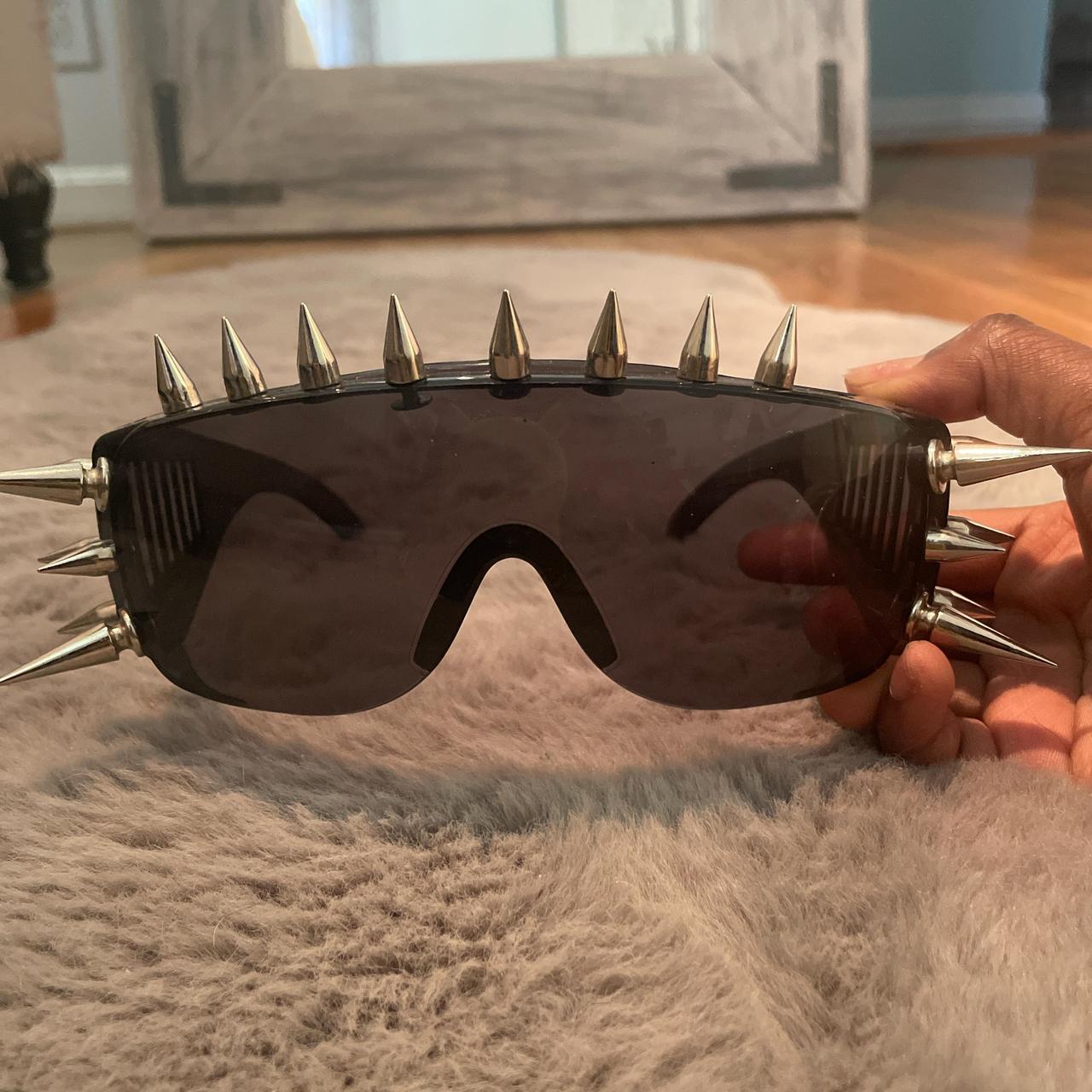 Punk spiked shades Black shades #emo # y2k - Depop