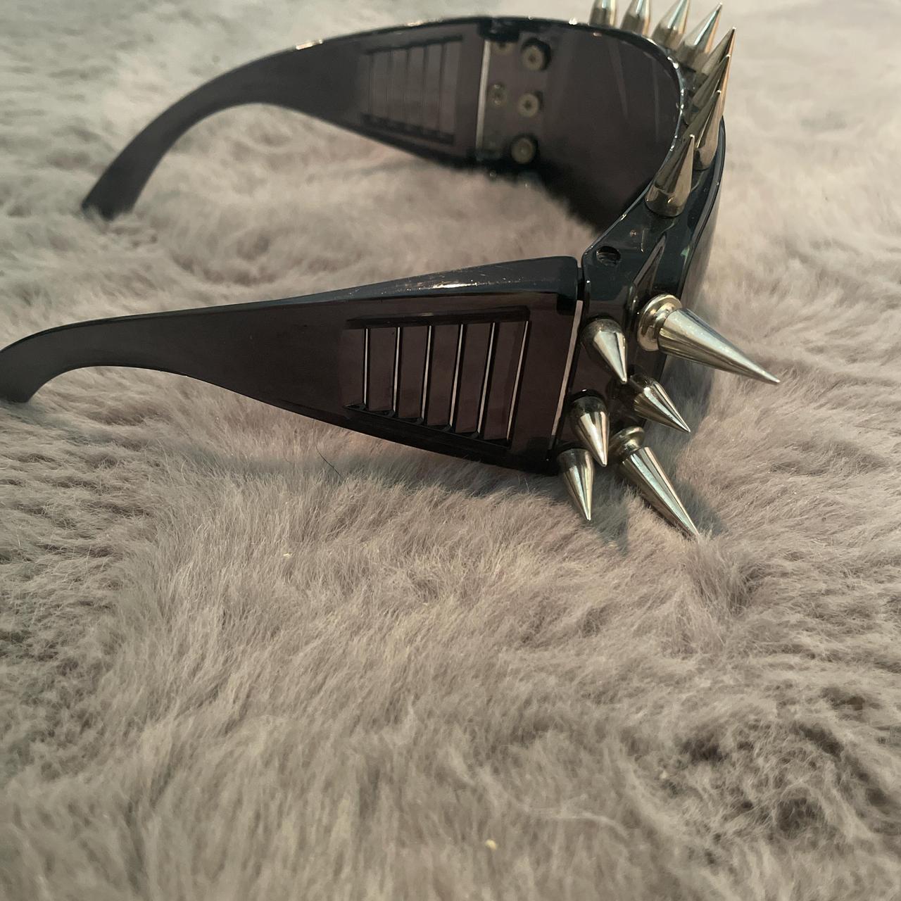 Punk spiked shades Black shades #emo # y2k - Depop