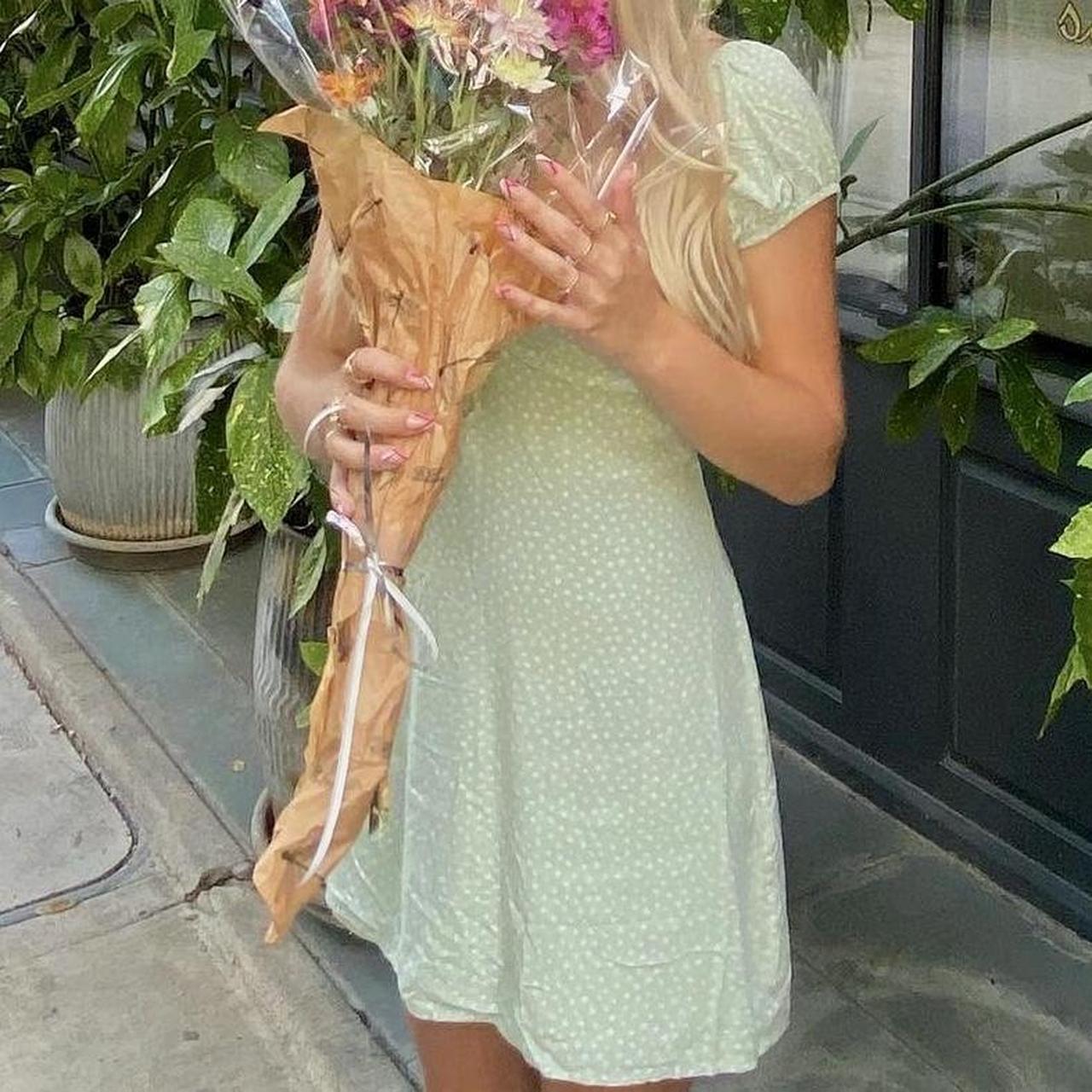 pacsun light green sundress! worn a couple times.... - Depop