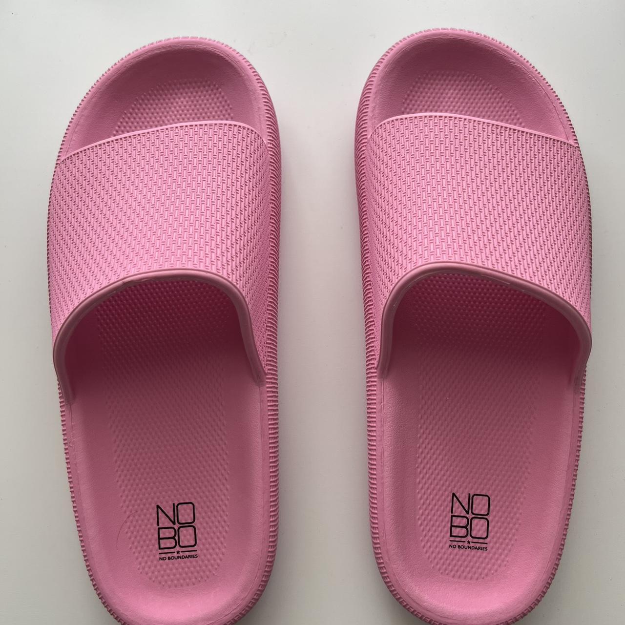 Pink No Boundaries Slides! were bought as casual... - Depop
