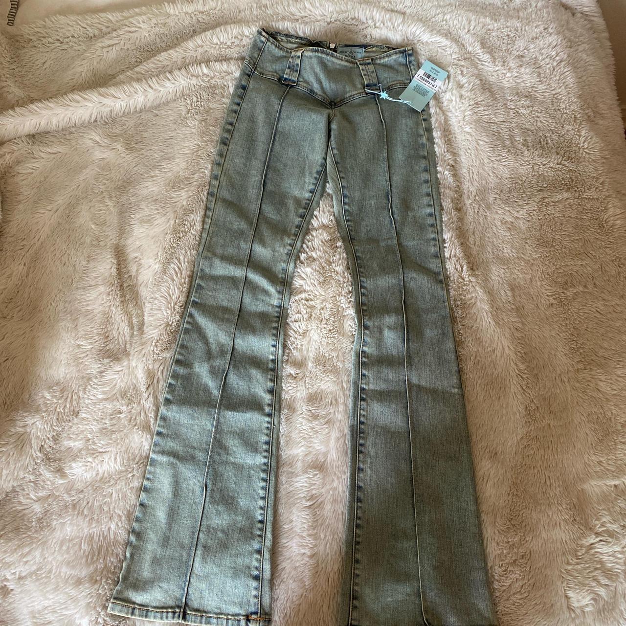 Revice Denim low rise flare jeans with super cute... - Depop