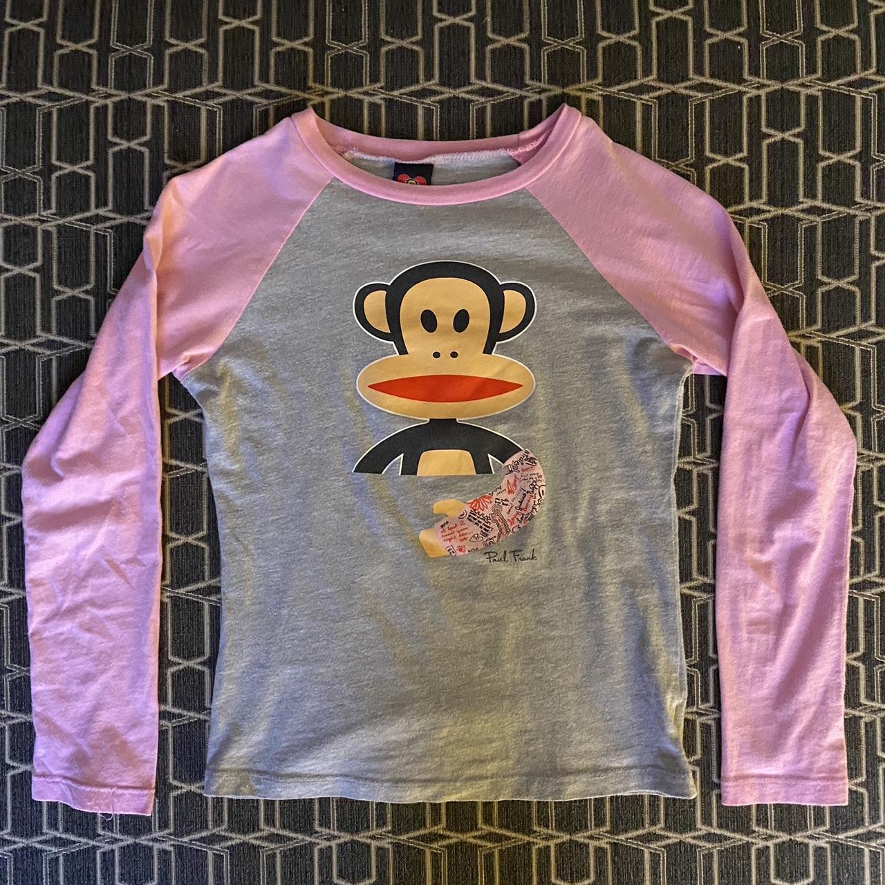 Paul Frank Women's Pink and Grey Shirt | Depop