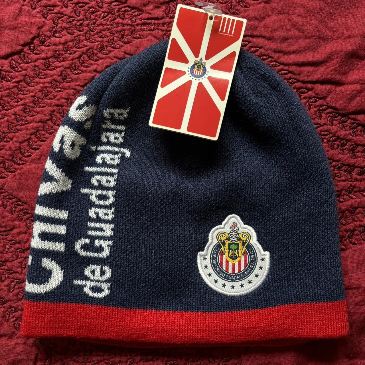 CHIVAS DE GUADALAJARA OFFICIALL , BEANIE , 100% ACRLYC - Depop
