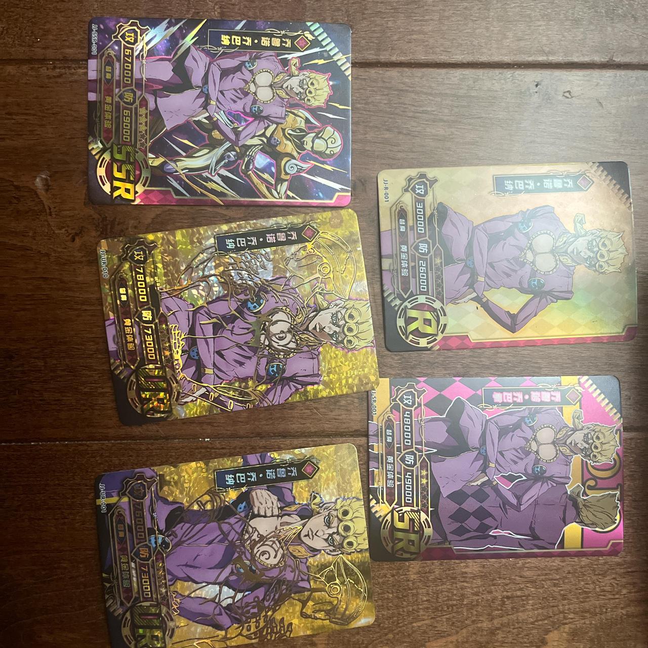 Giorno Jojo bizarre adventure cards Comes with... - Depop