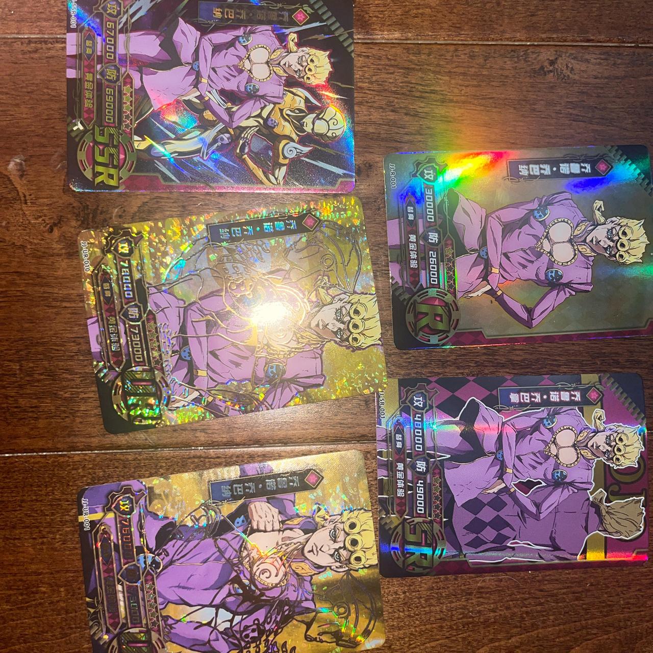 Giorno Jojo bizarre adventure cards Comes with... - Depop