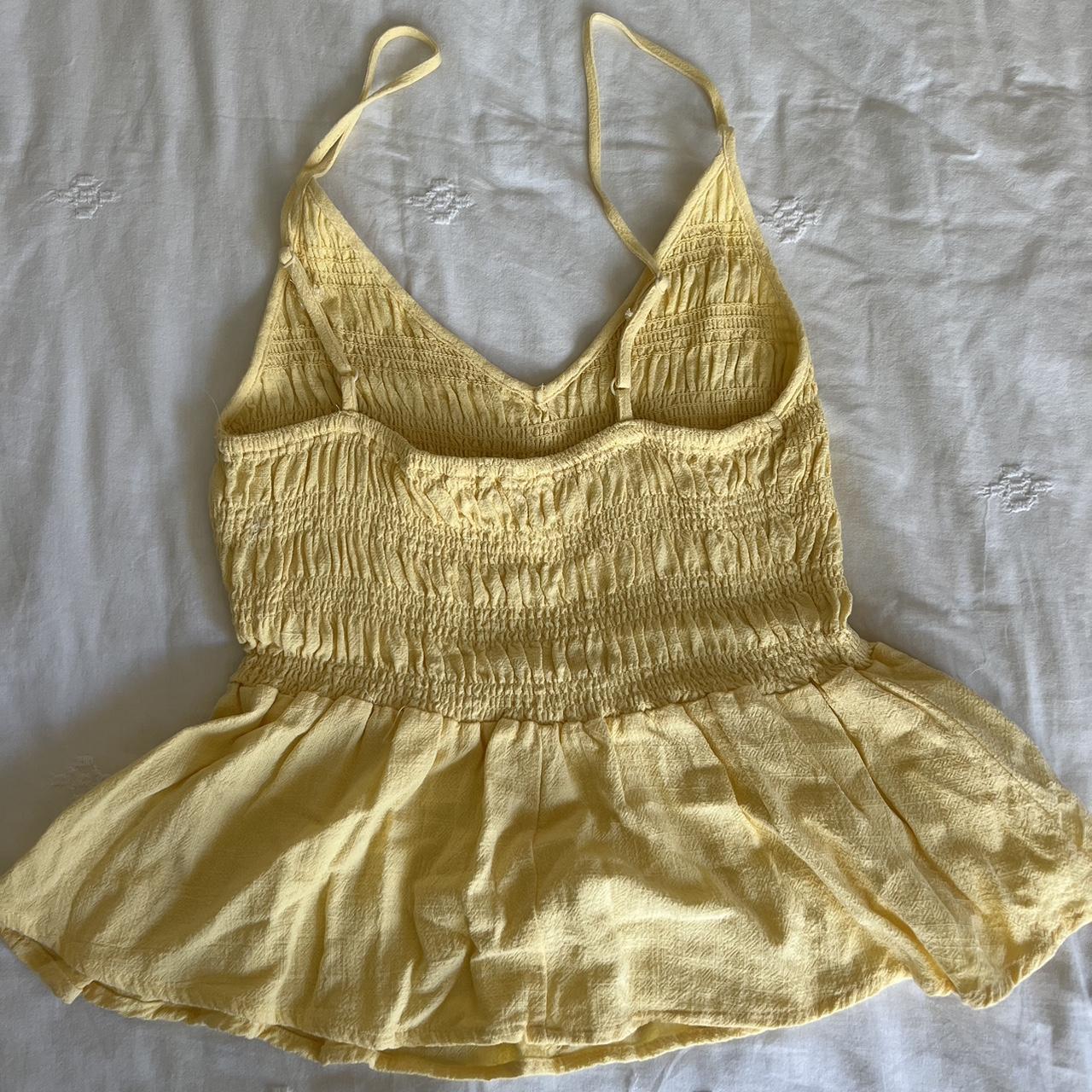 Super adorable little yellow summer top. Size L but... - Depop