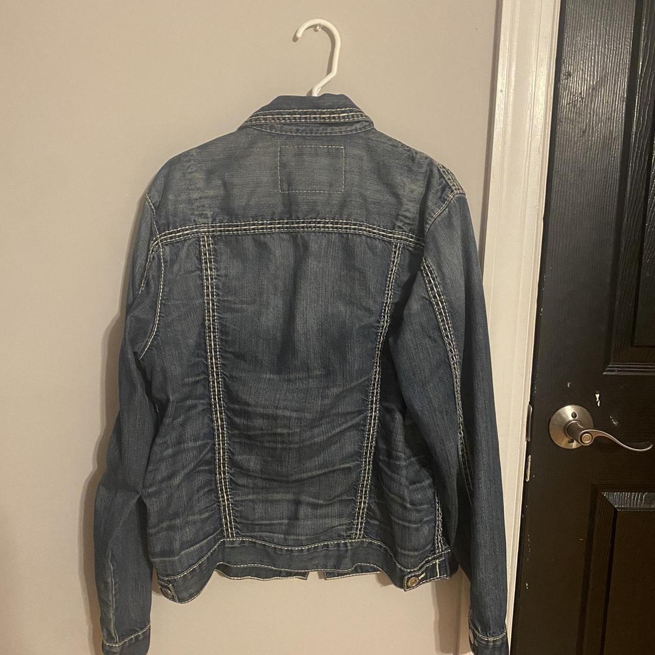 True Religion Men's Blue Jacket | Depop