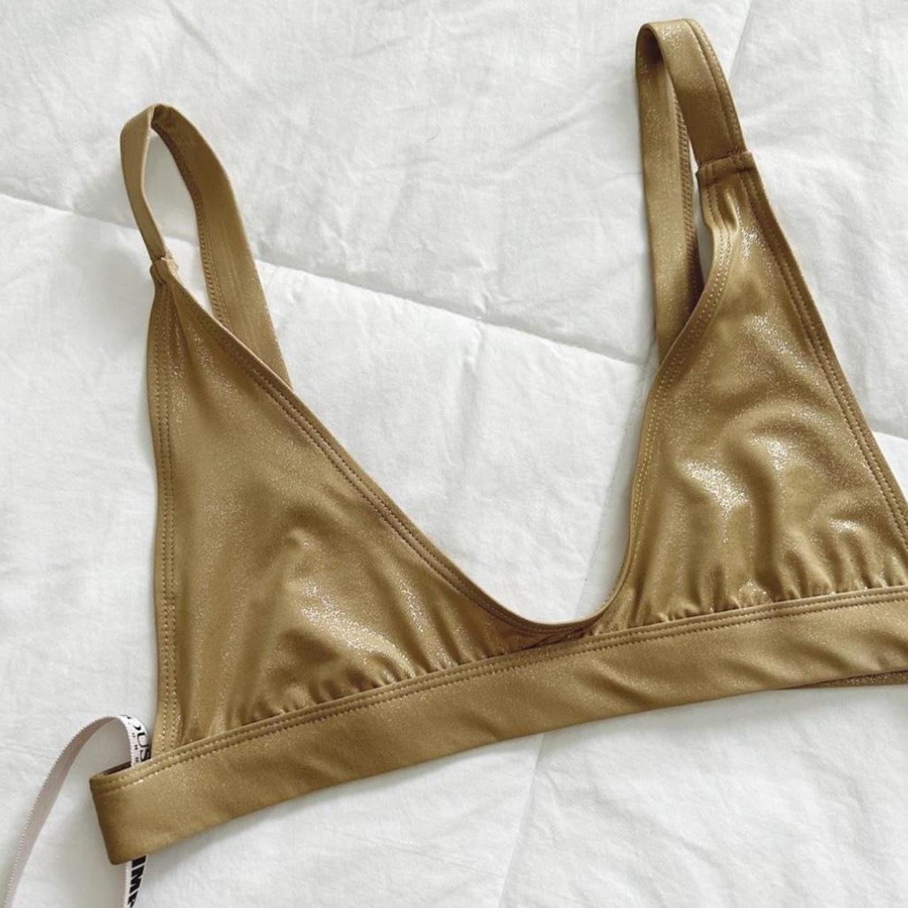 House of CB wilderness bikini set in metallic gold... - Depop