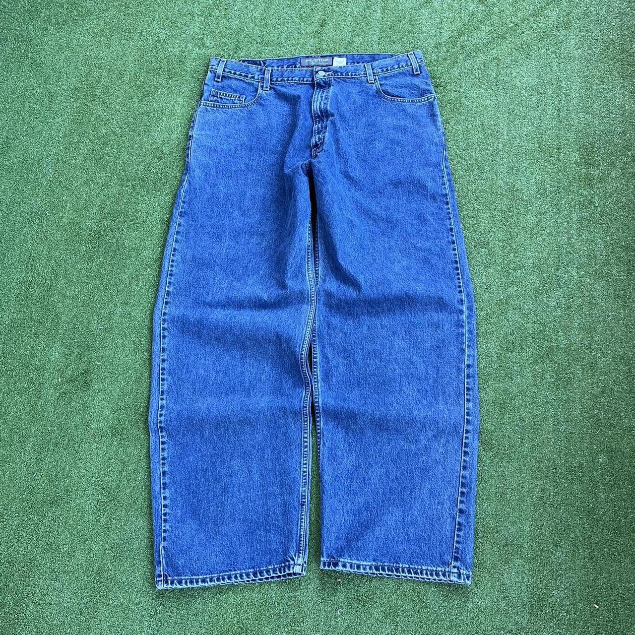 vintage levi’s silver tab jeans! size 40x34,... - Depop