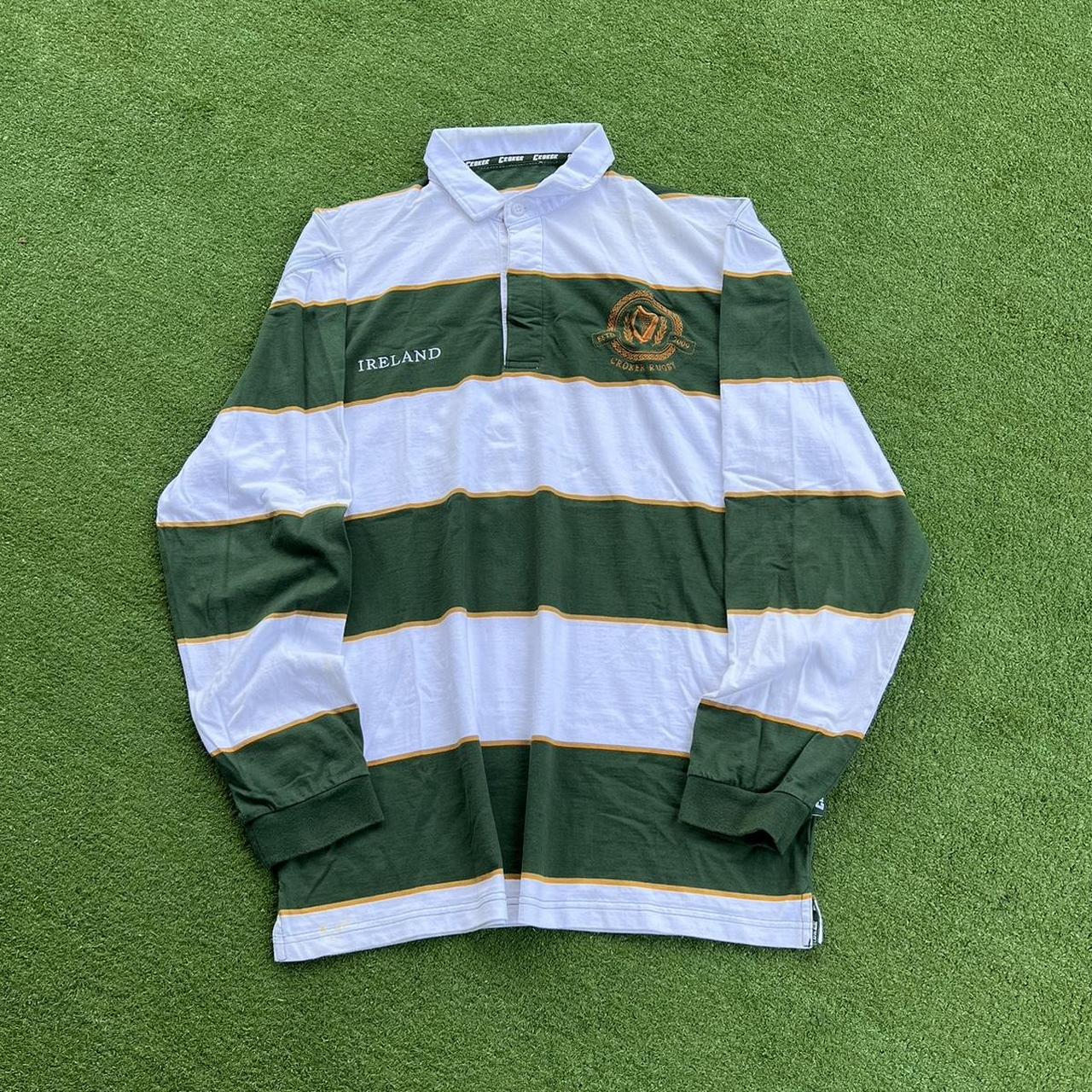vintage ireland rugby polo shirt! size xl tall,... - Depop