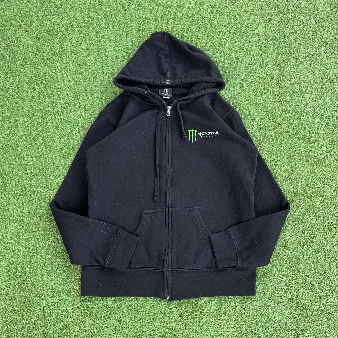 vintage monster energy hoodie! size women’s medium,... - Depop