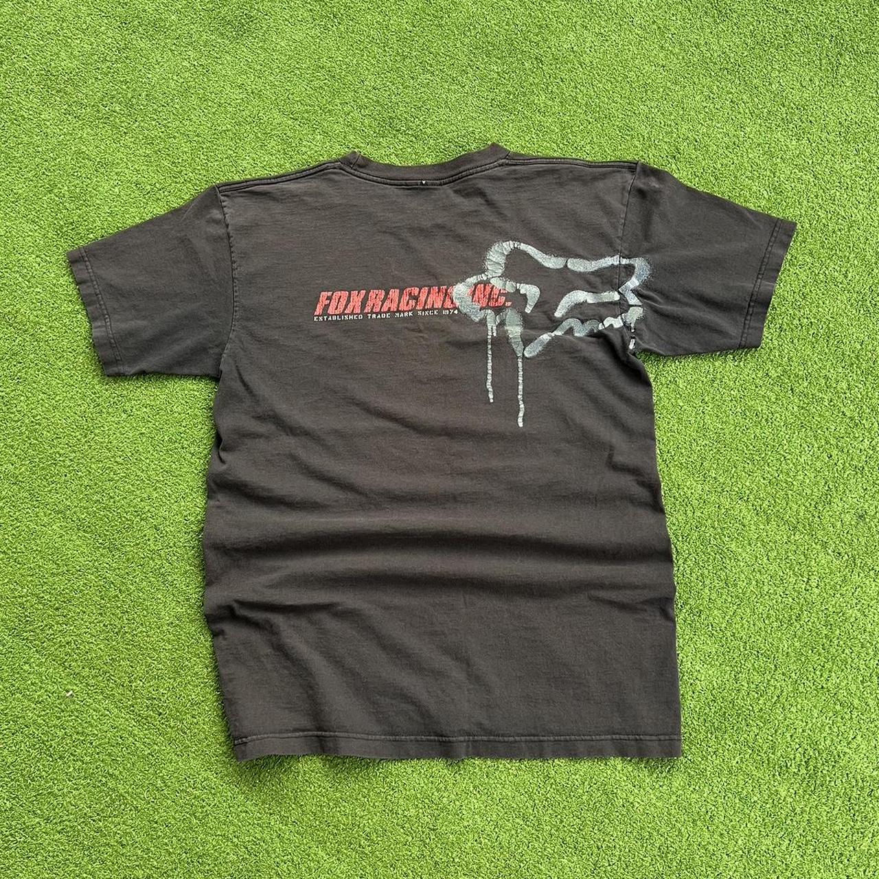 vintage fox racing tee! size large, (22' by 29') -... - Depop
