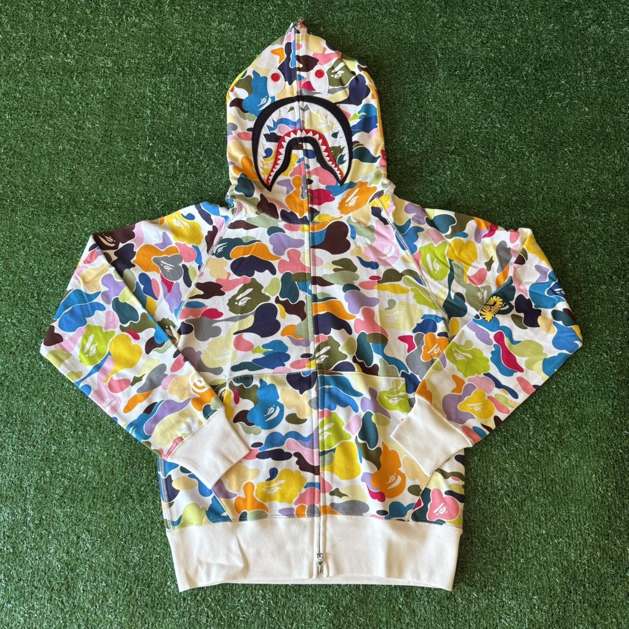 Bape Multi-Colored Hoodie Authentic Guaranteed... | Depop
