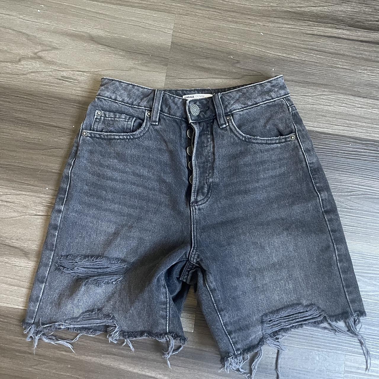 garage black jorts #garageclothing #jeanshorts... - Depop
