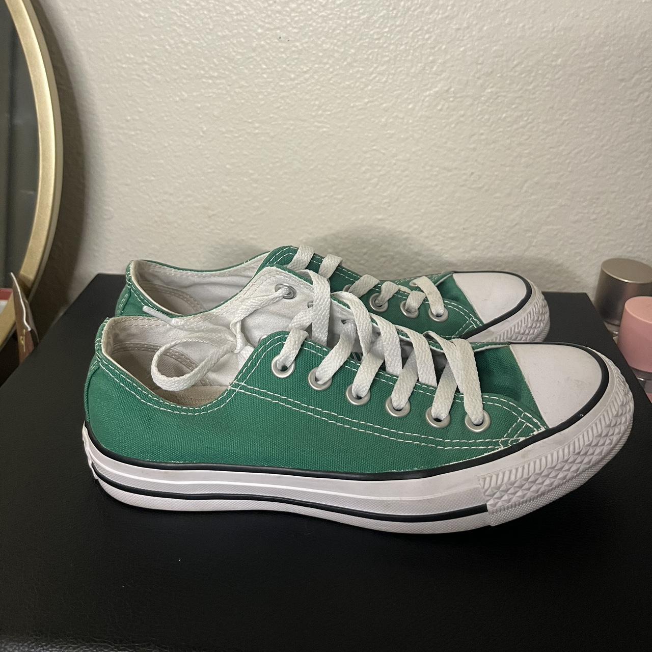 Converse Women's Green Trainers | Depop