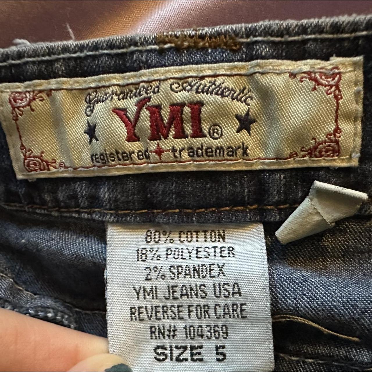 YMI jeans denim mini skirt!! black sequence lace... - Depop