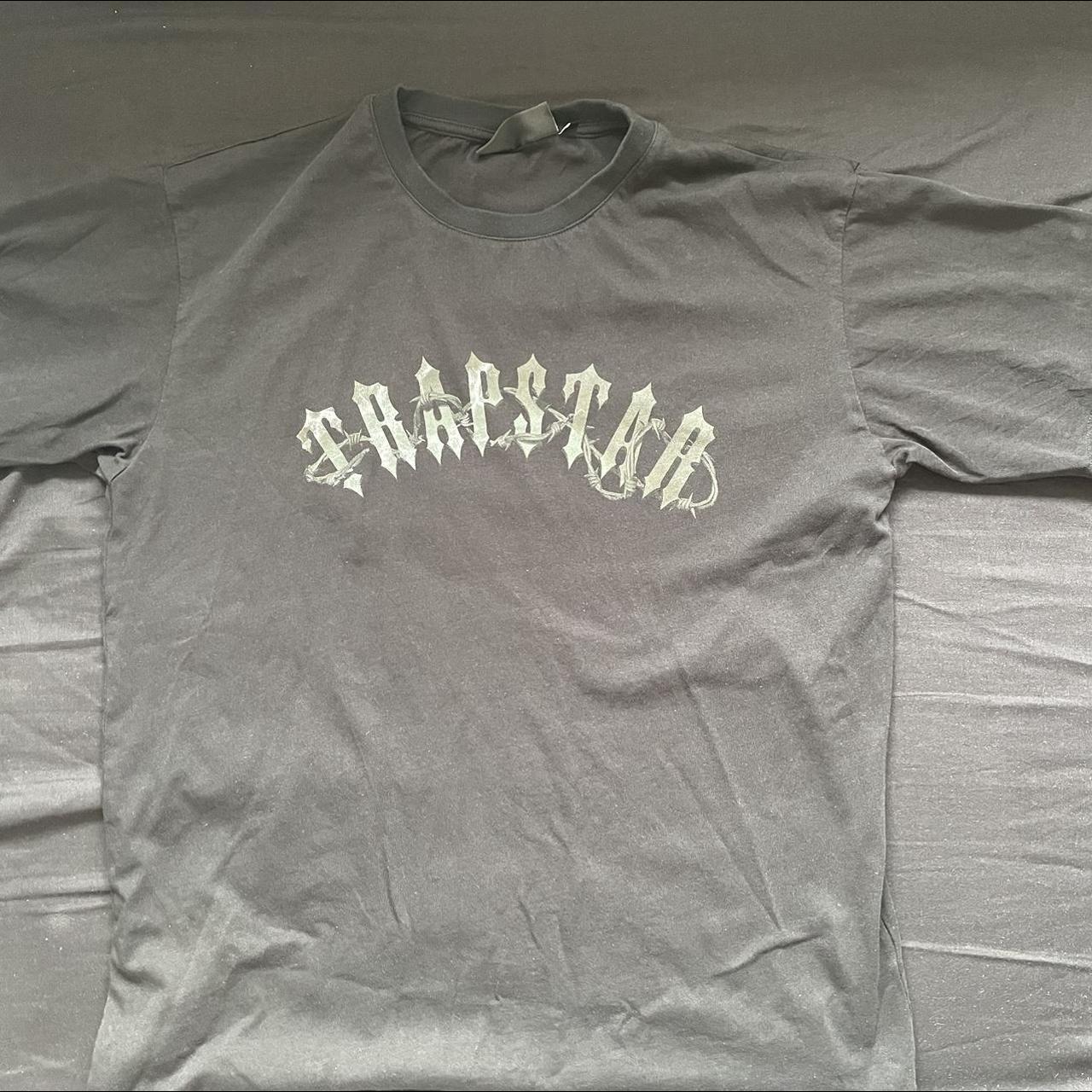 Trapstar black T-shirt Size M but fits S well Worn a... - Depop