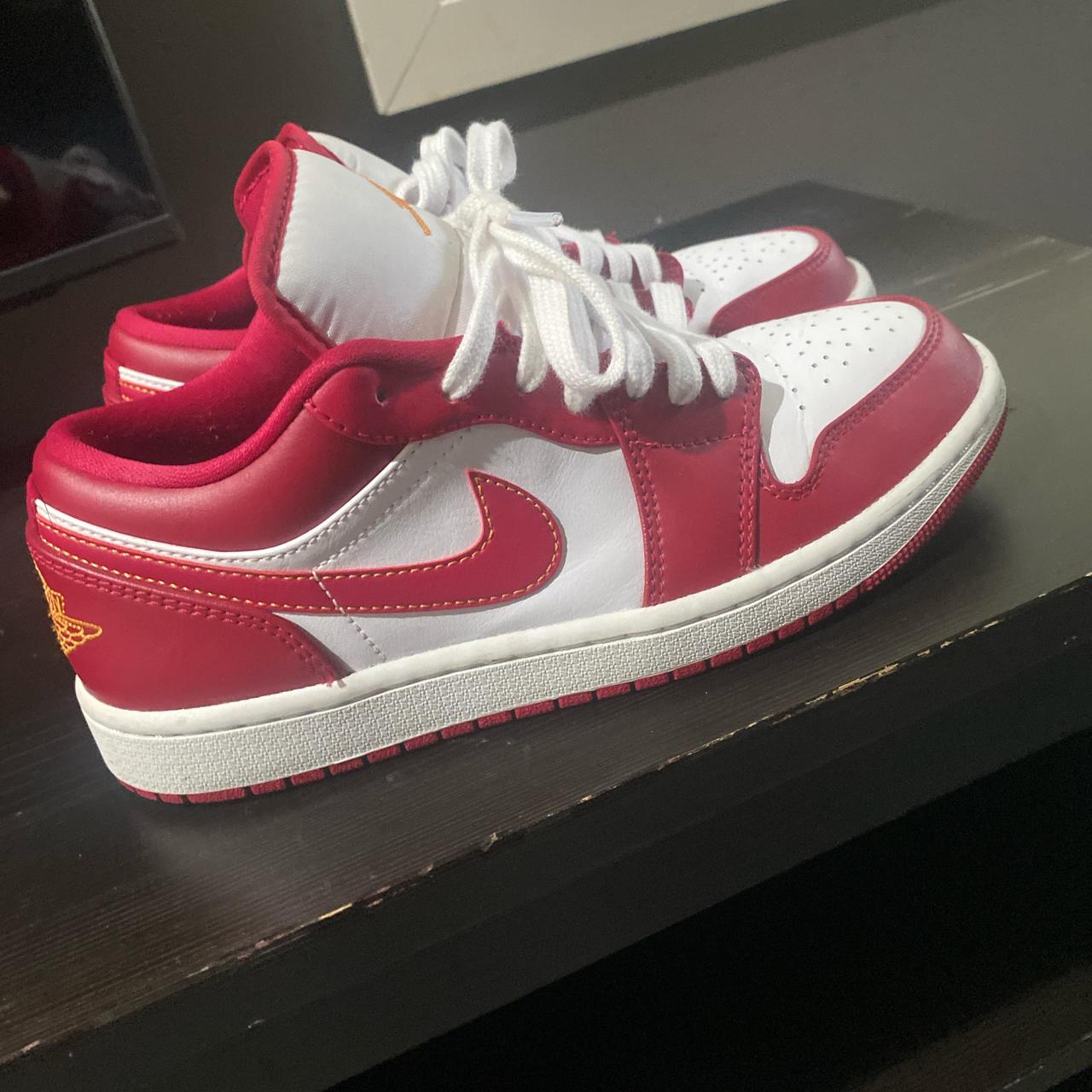 Jordan 1 cardnail red barley used size 7 | Depop