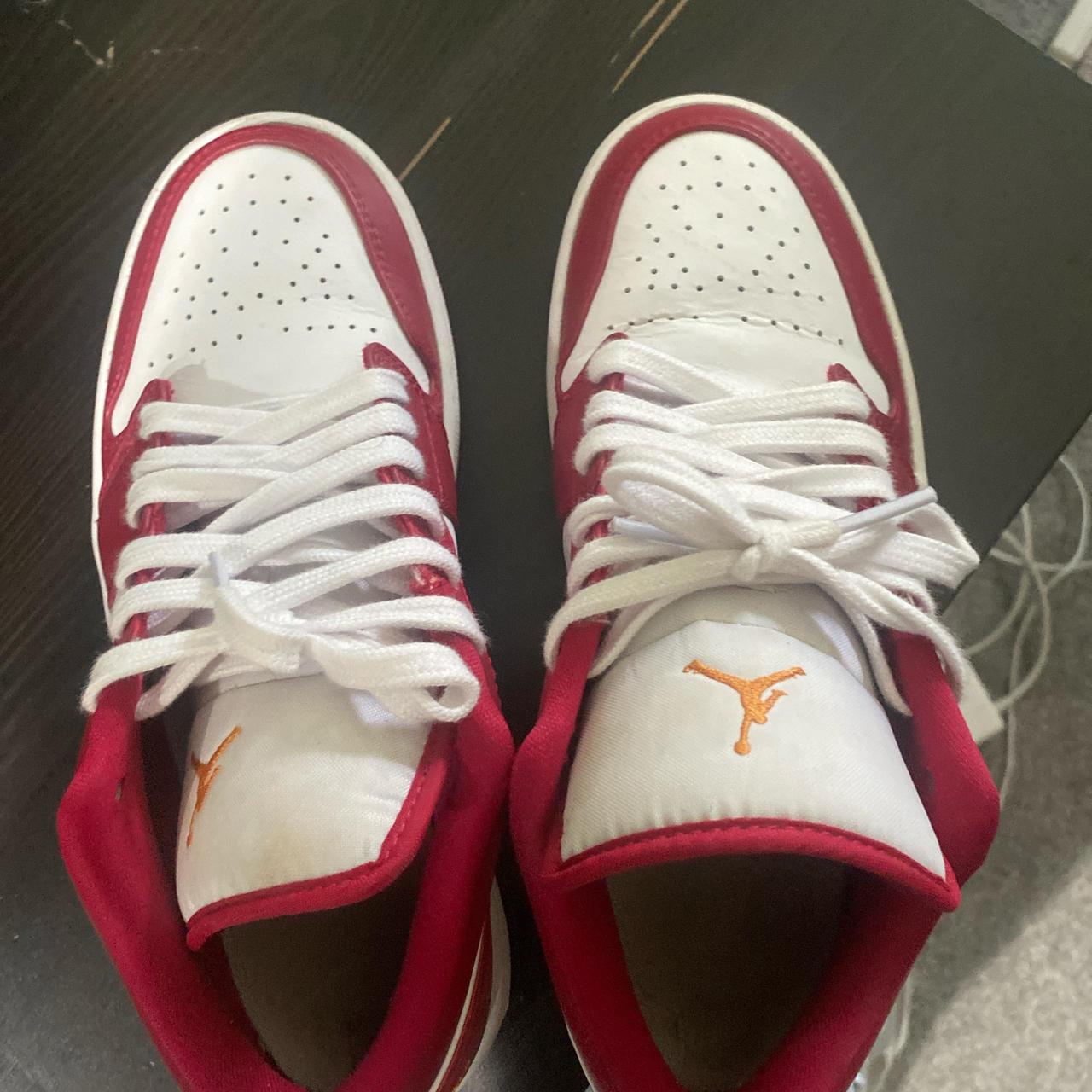 Jordan 1 cardnail red barley used size 7 | Depop